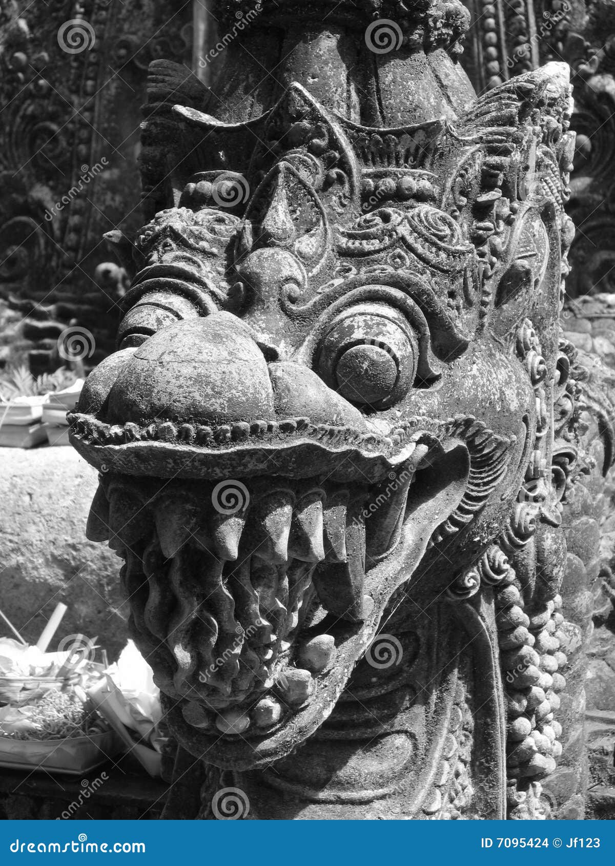 Stone Dragon Statue Forest Background Stock Image | CartoonDealer.com ...
