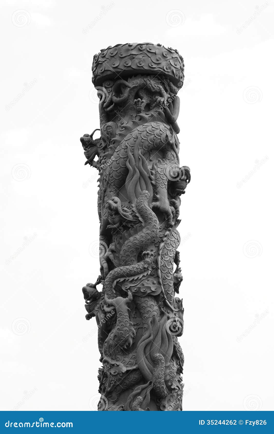 Stone Dragon Statue Forest Background Stock Image | CartoonDealer.com ...