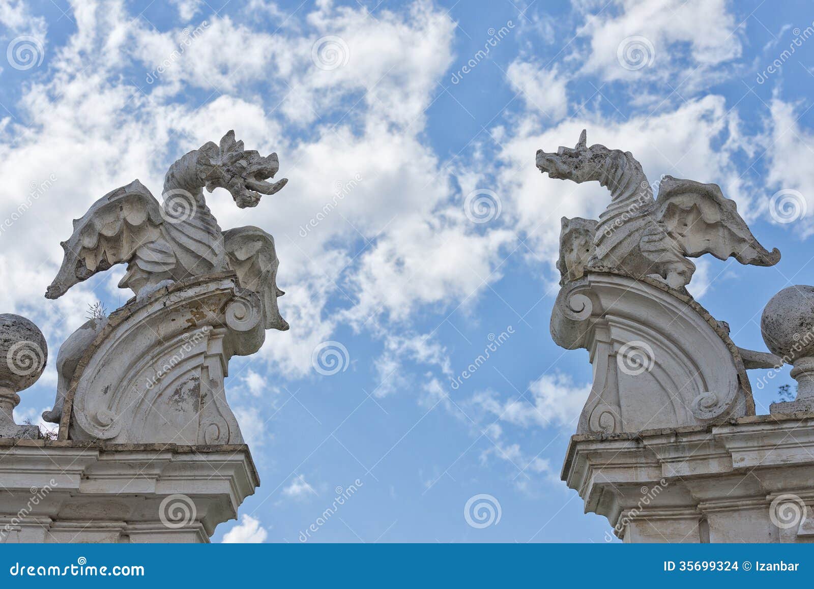 Stone dragon statue stock photo. Image of monster, landmark - 35699324