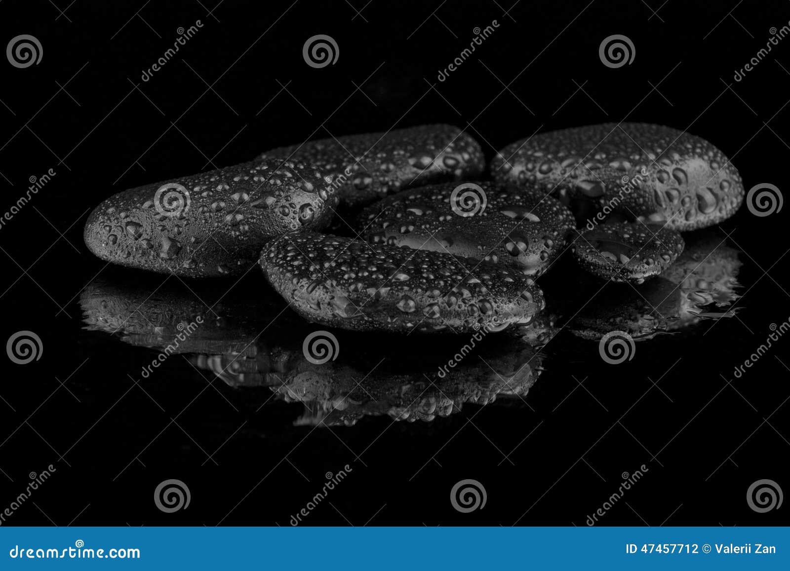 Stone in drops of water stock photo. Image of macro, dayspa - 47457712