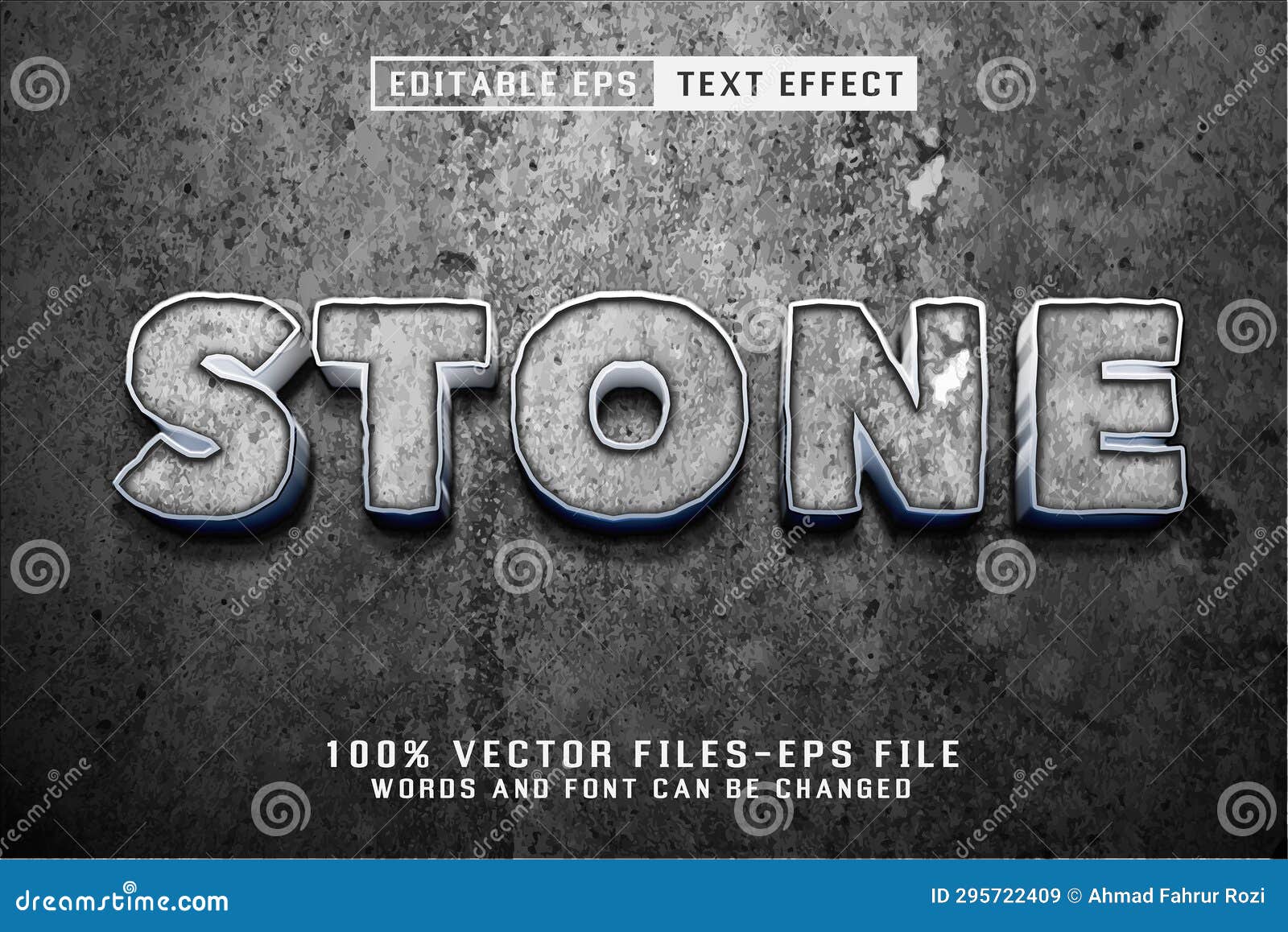 Stone Editable Text Effect stock vector. Illustration of effect - 295722409