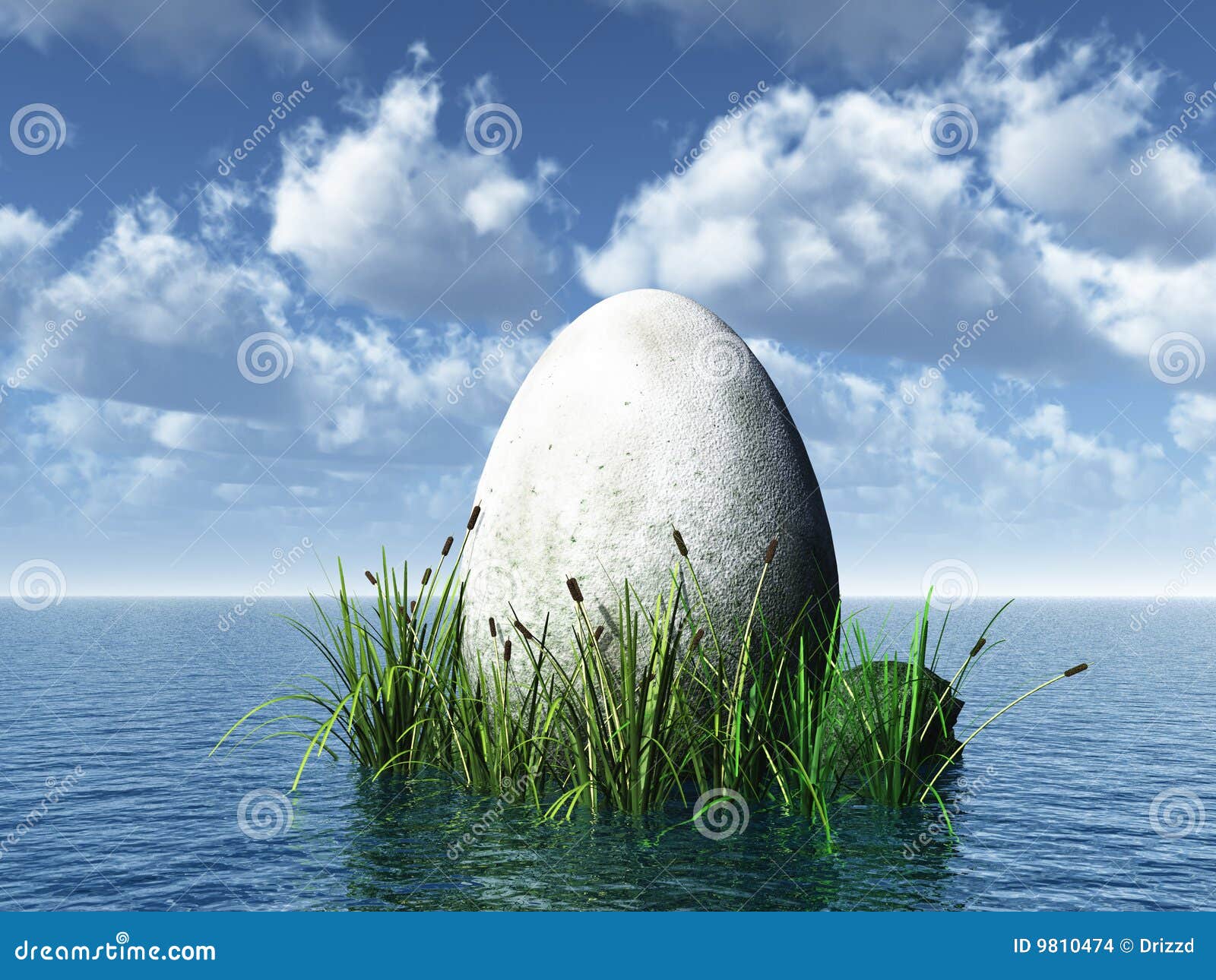 Stone egg stock illustration. Illustration of lake, easter - 9810474