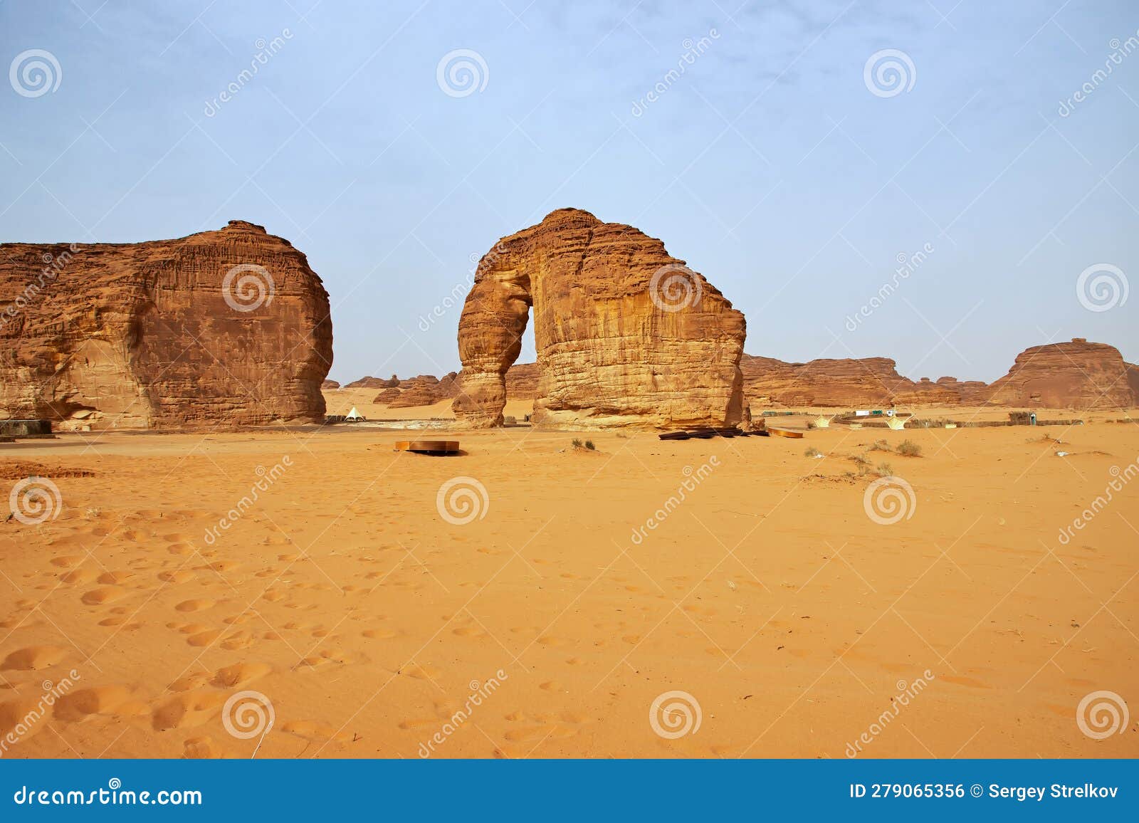 Stone Elephant in the Desert Close Al Ula, Saudi Arabia Stock Photo ...