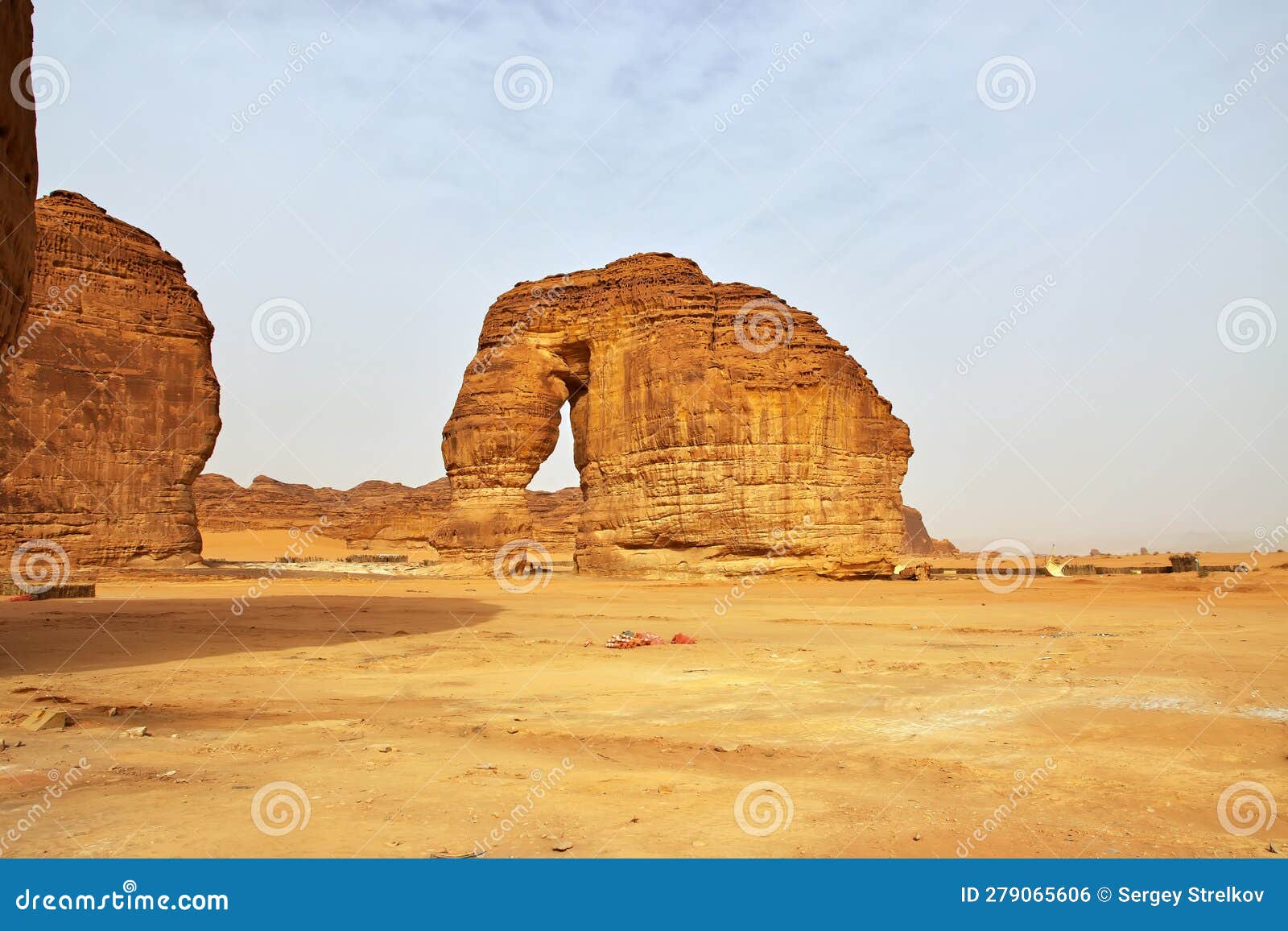 Stone Elephant in the Desert Close Al Ula, Saudi Arabia Stock Photo ...