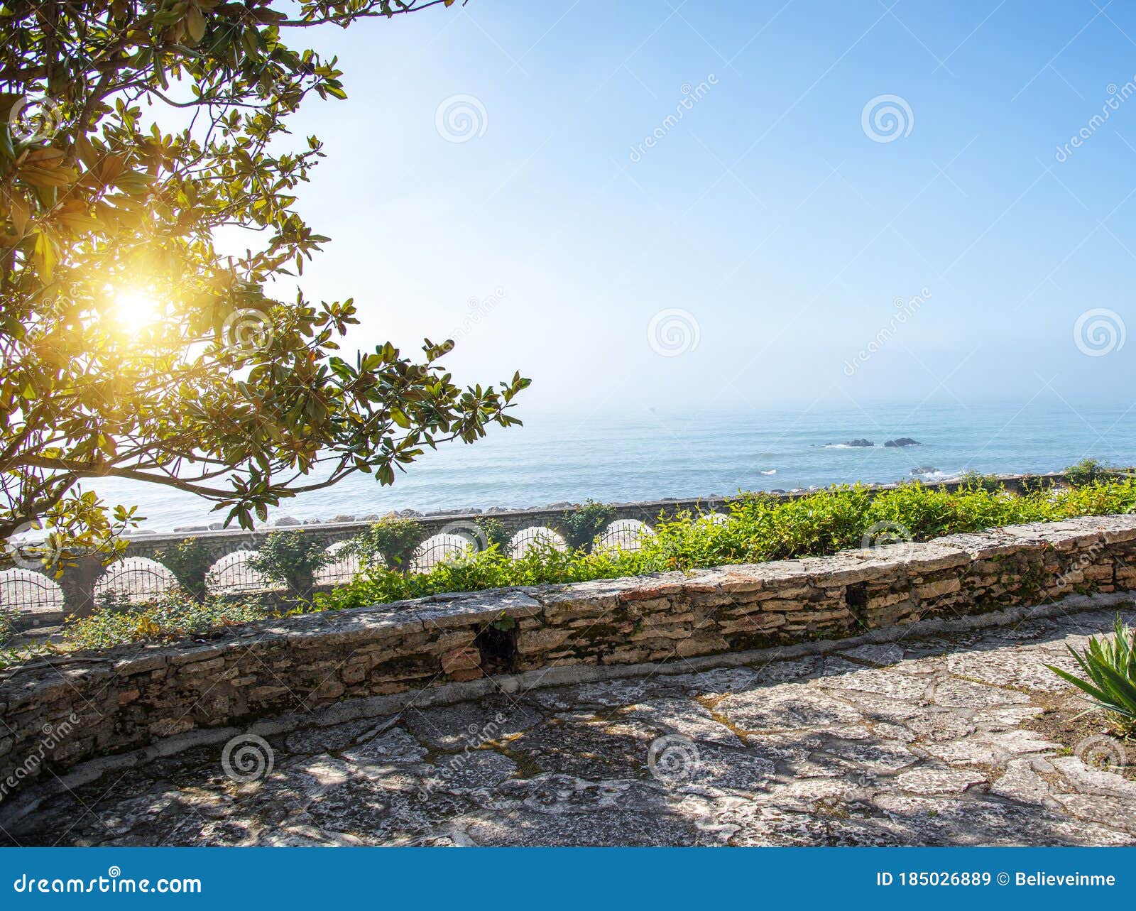 Stone Embankment Paved with Ston. Stock Image - Image of architecture ...