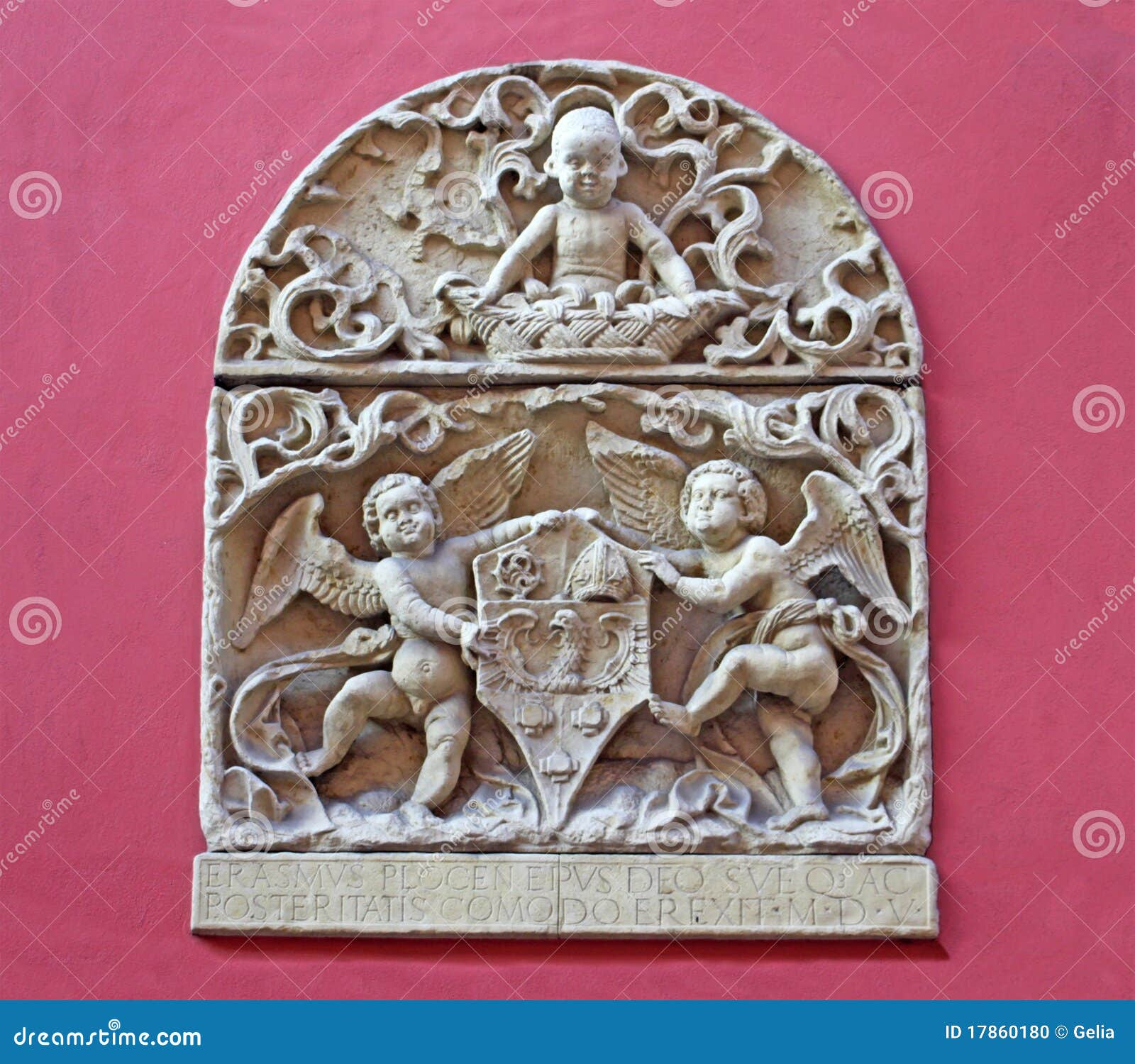 Stone Emblem Relief From Ancient House Facade Royalty-Free Stock Image ...
