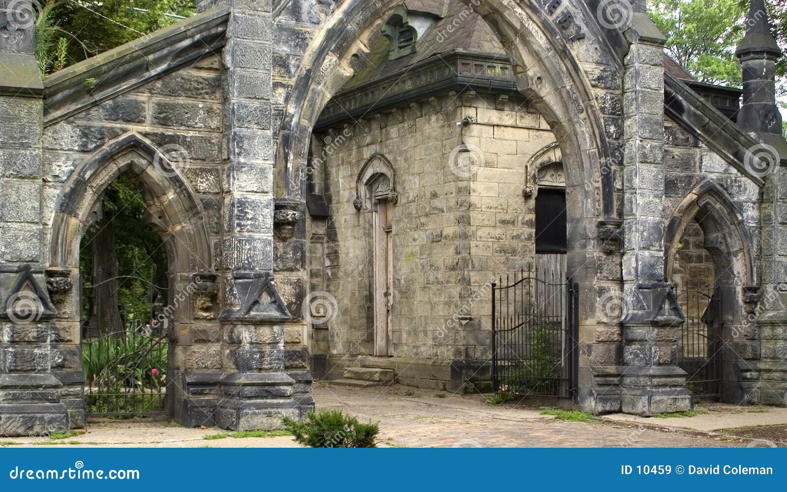 Stone entrance stock image. Image of entry, guard, fence - 10459