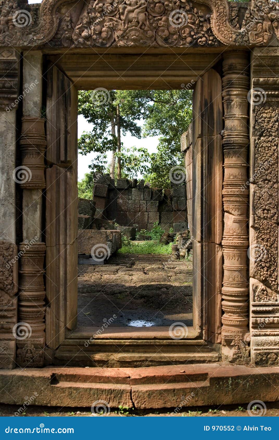 Stone Entrance stock photo. Image of gate, ruin, door, reap - 970552