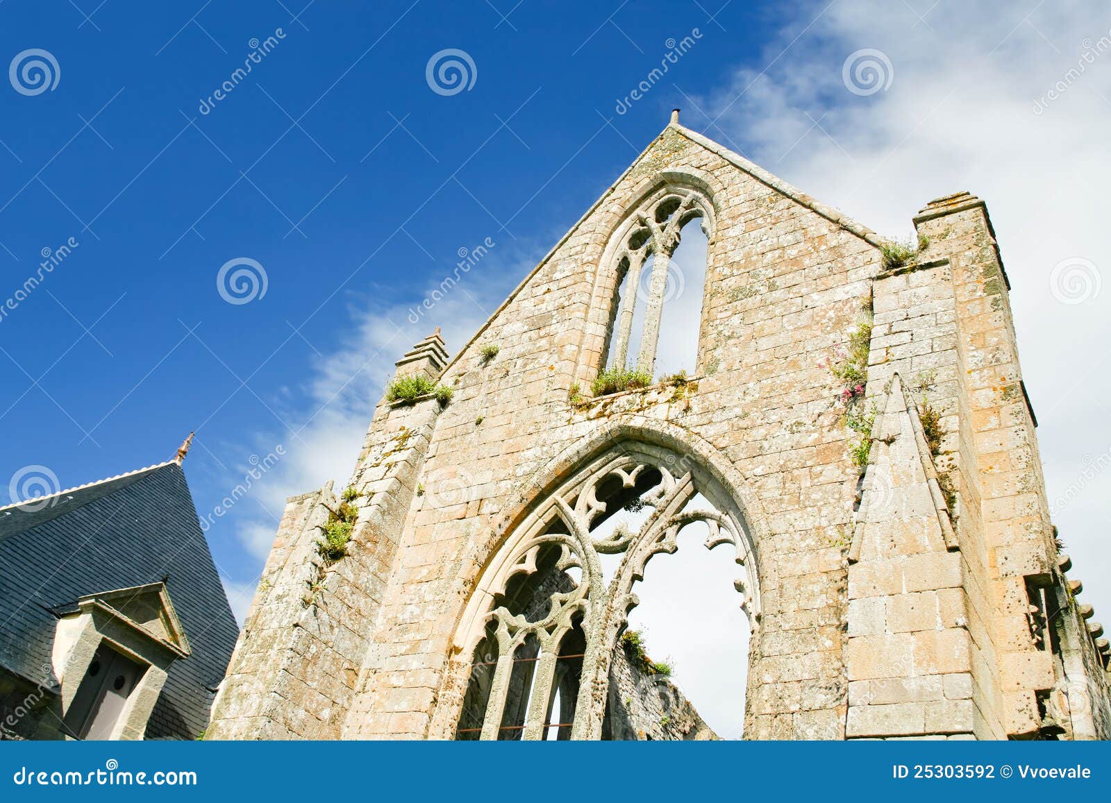 Stone facade of old abbey stock photo. Image of facade - 25303592