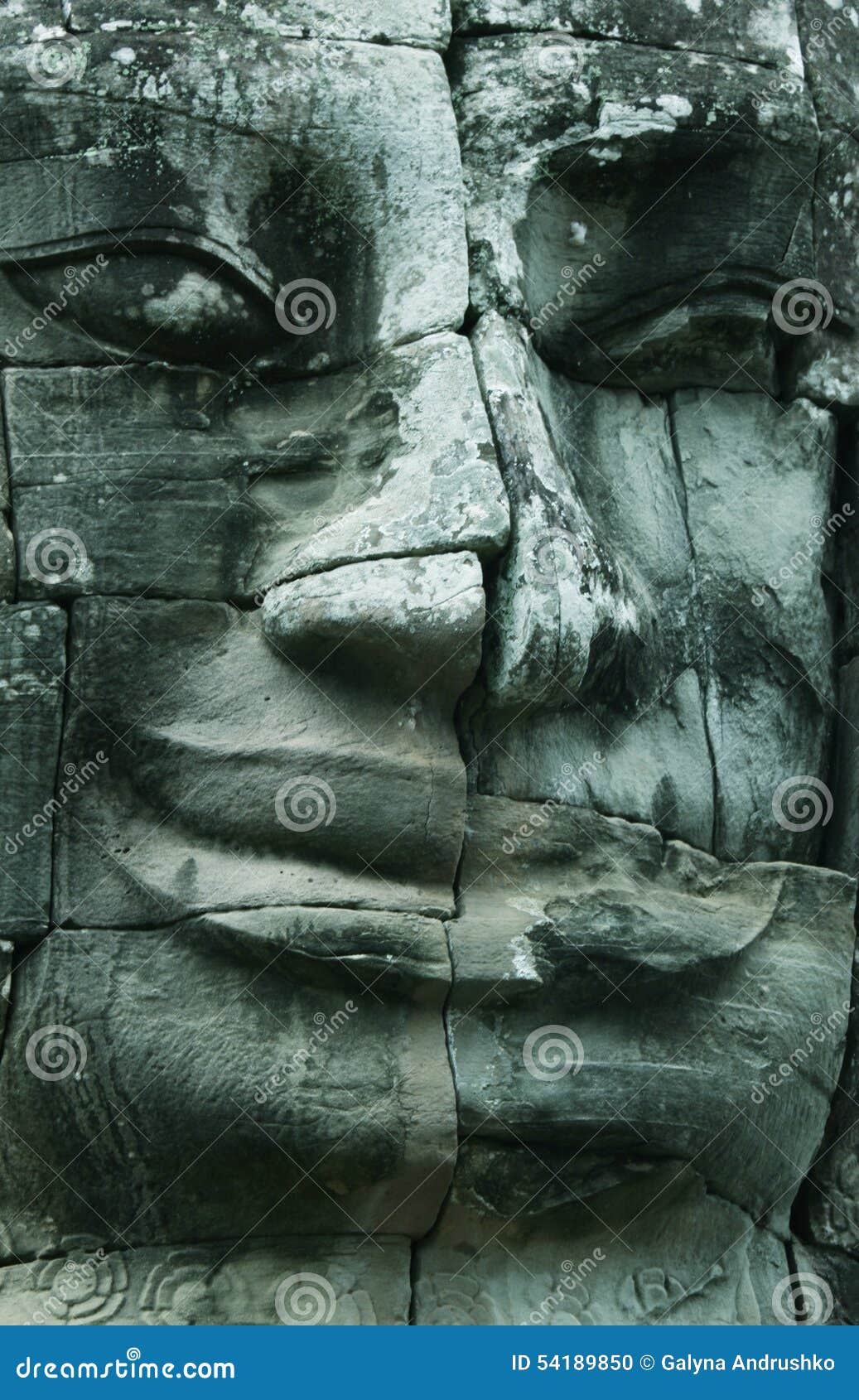 Stone face stock photo. Image of eastern, face, thailand - 54189850