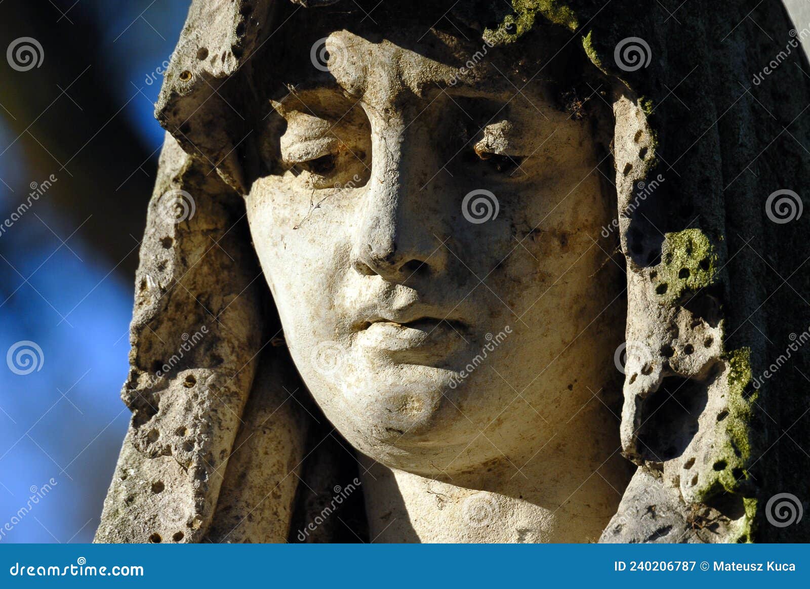 Stone face of a woman stock image. Image of sculpt, basrelief - 240206787