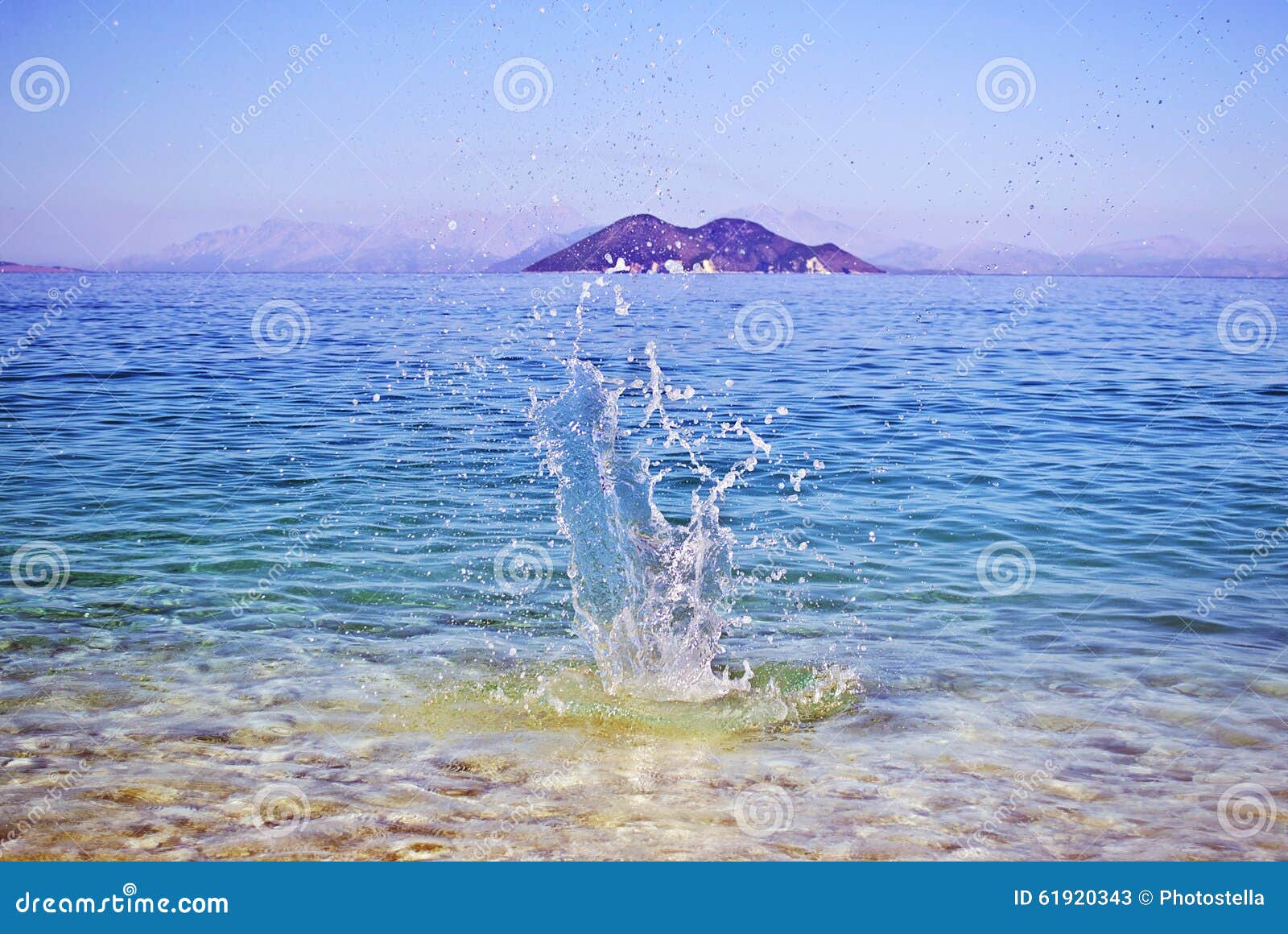 A Stone Falling into the Sea Stock Image - Image of background, ionian ...