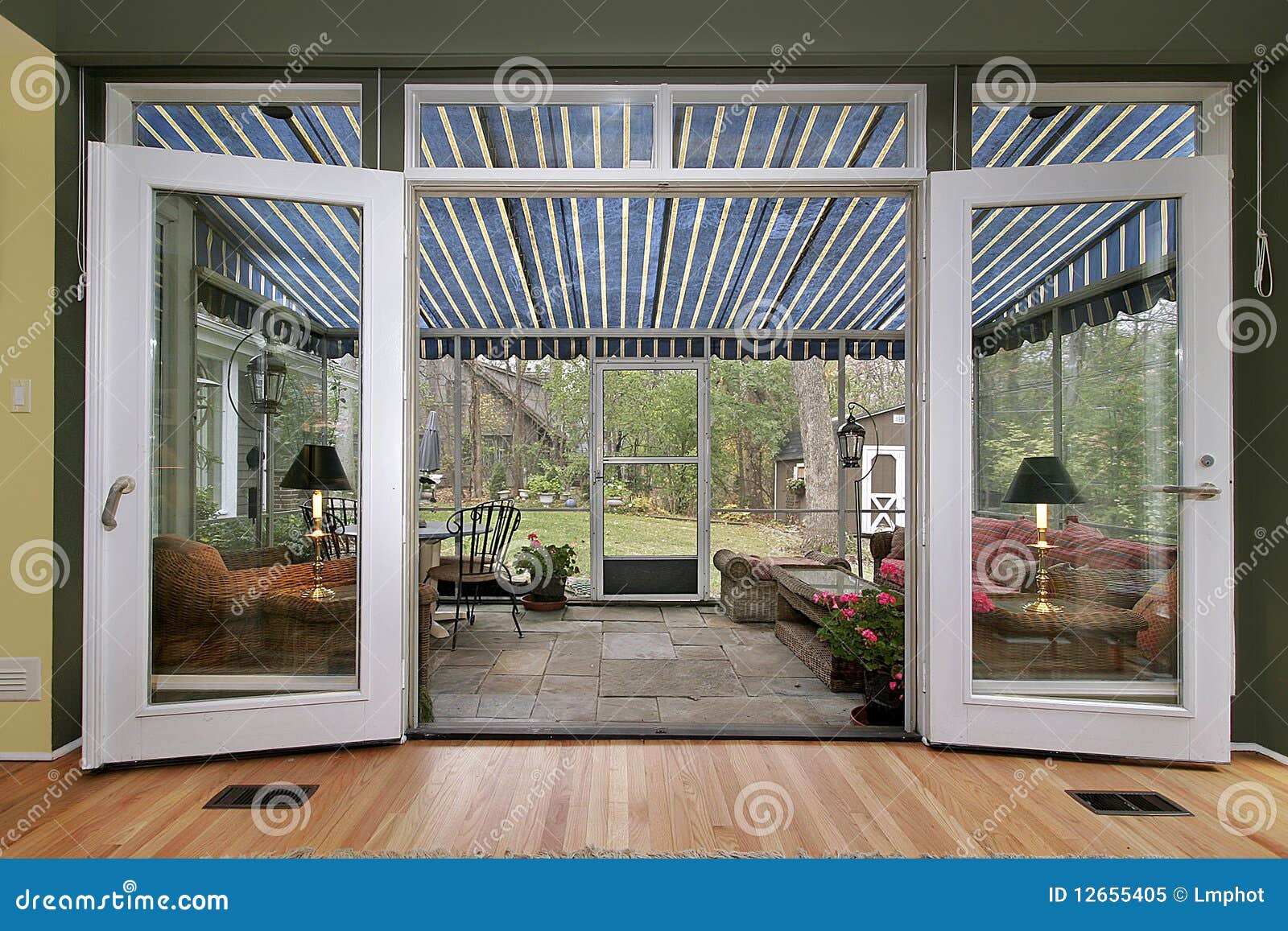 Stone floor sun room stock image. Image of residence - 12655405