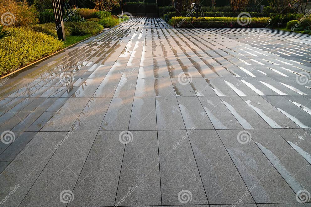 Stone Floor Texture after Rain Stock Photo - Image of pathway, granite ...