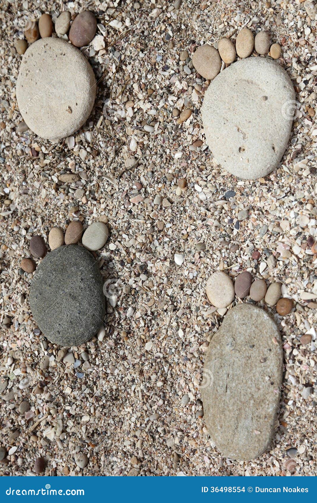 Stone Footprints stock photo. Image of pebbles, footprints - 36498554
