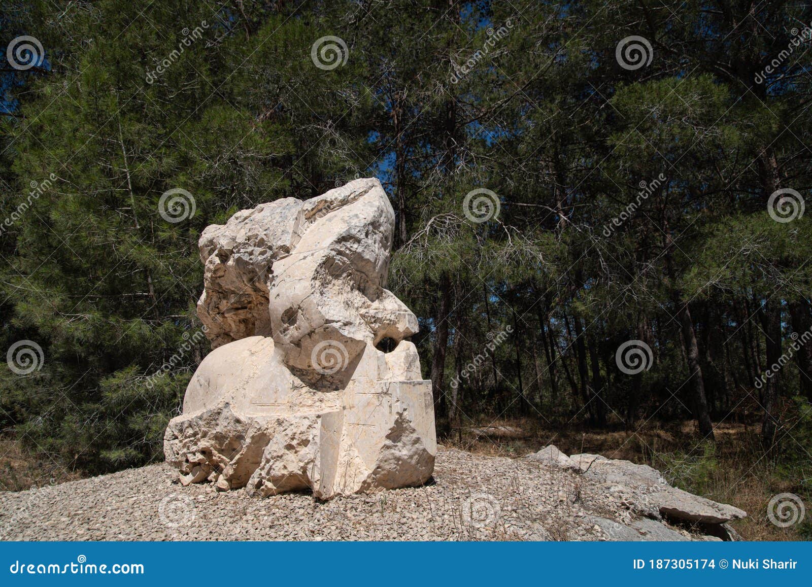 Stone Formation in a Forest with Trees Stock Photo - Image of formation ...