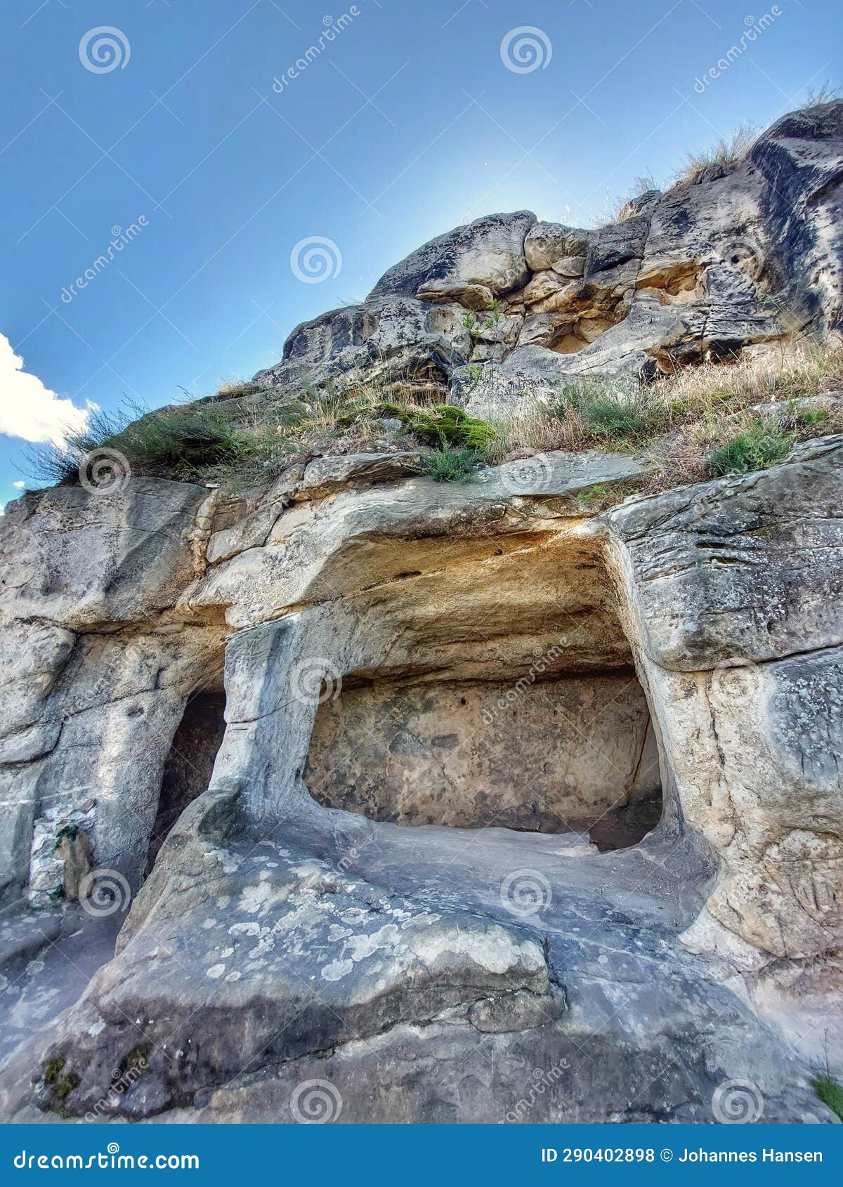 Stone Formation at a Rock Cliff in Germany Stock Photo - Image of ...
