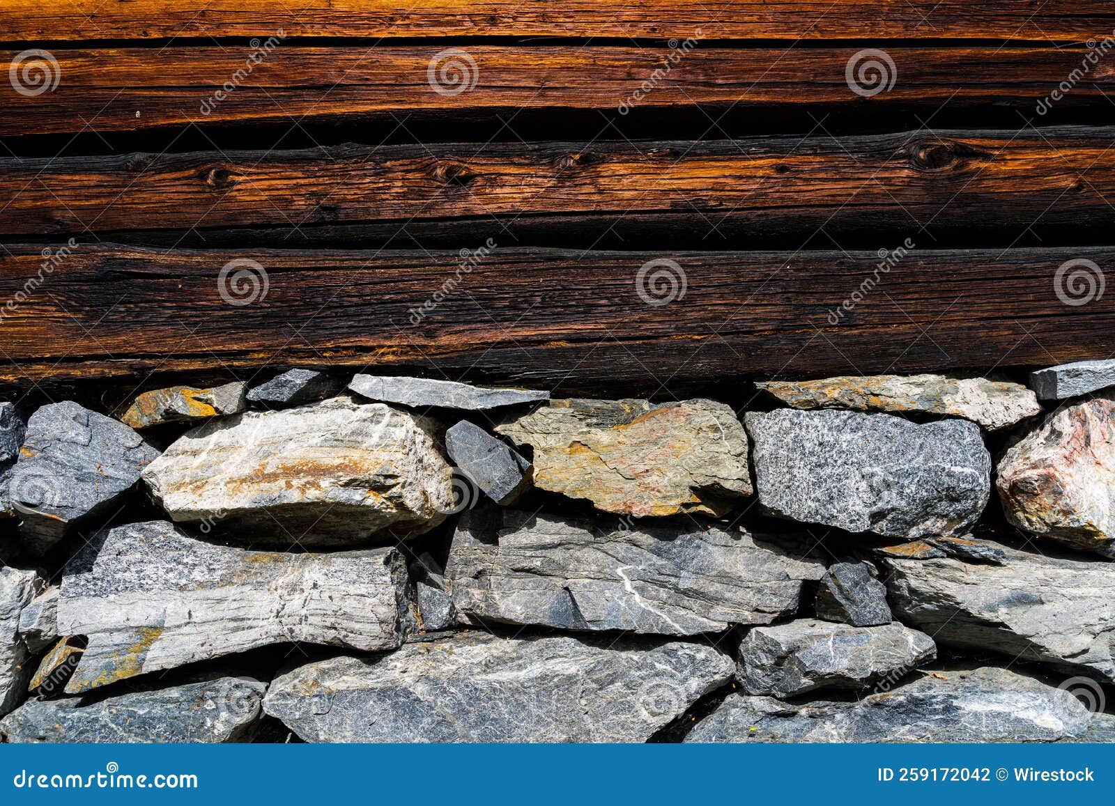 Stone Foundation of an Old Log House Stock Photo - Image of norway ...