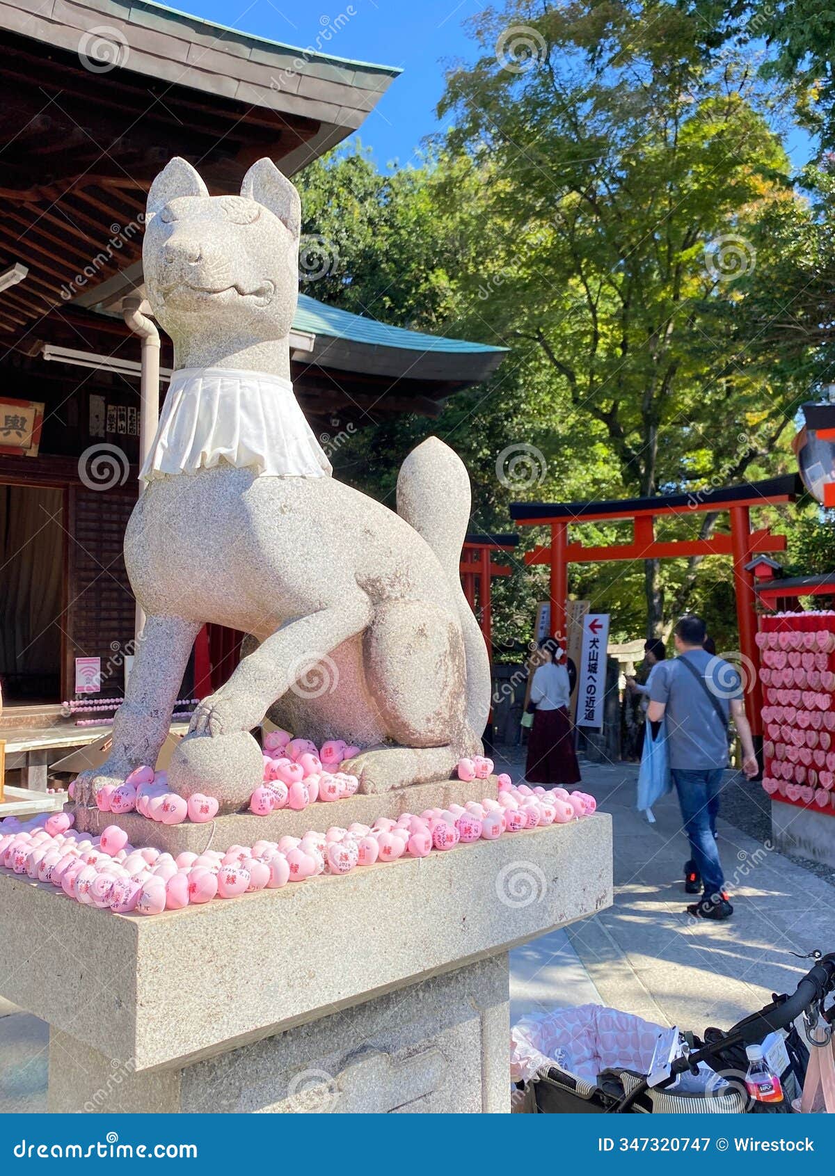 Stone Fox Statue at Japanese Shrine Editorial Photography - Image of ...