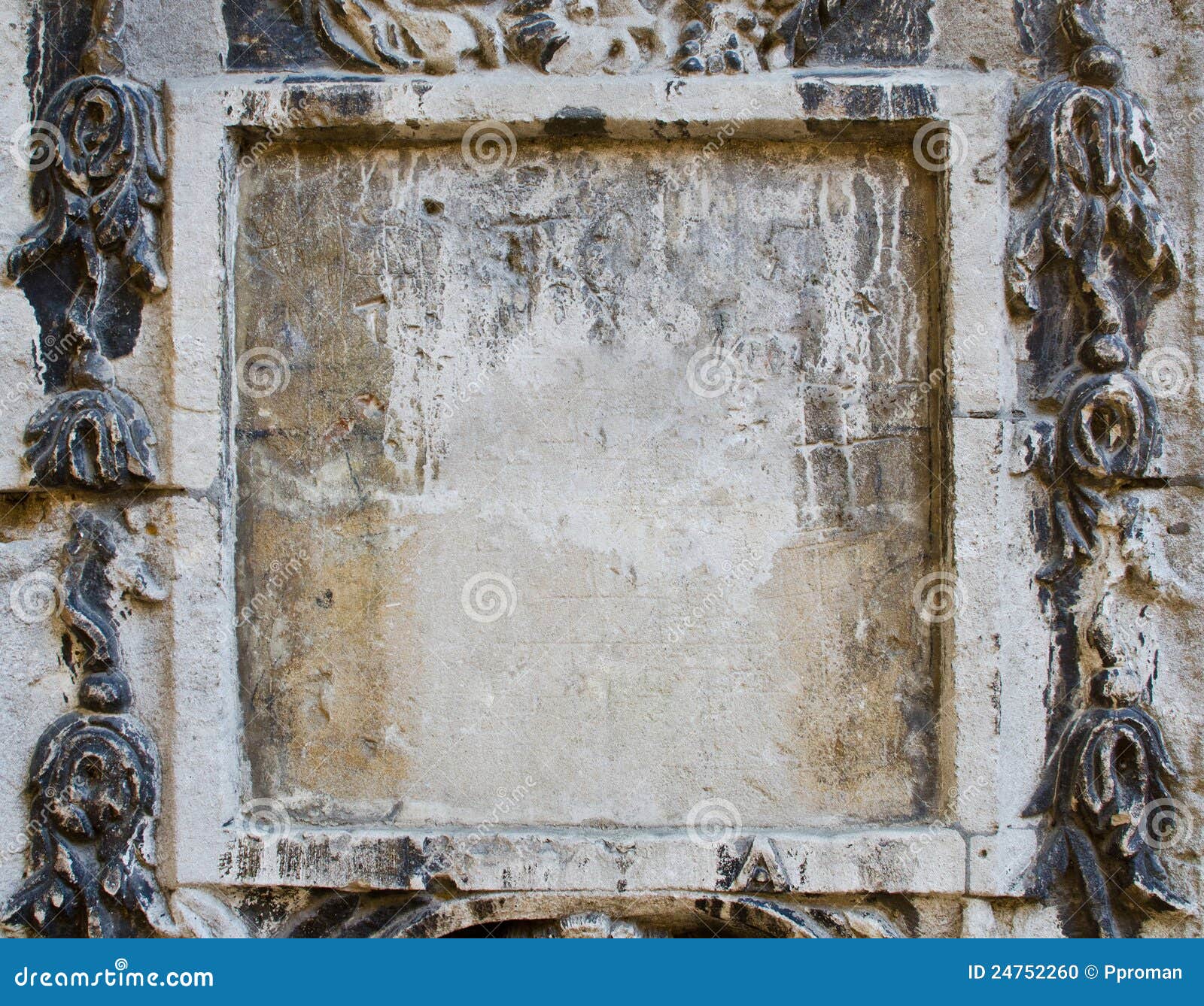 Stone frame stock photo. Image of decorated, message - 24752260