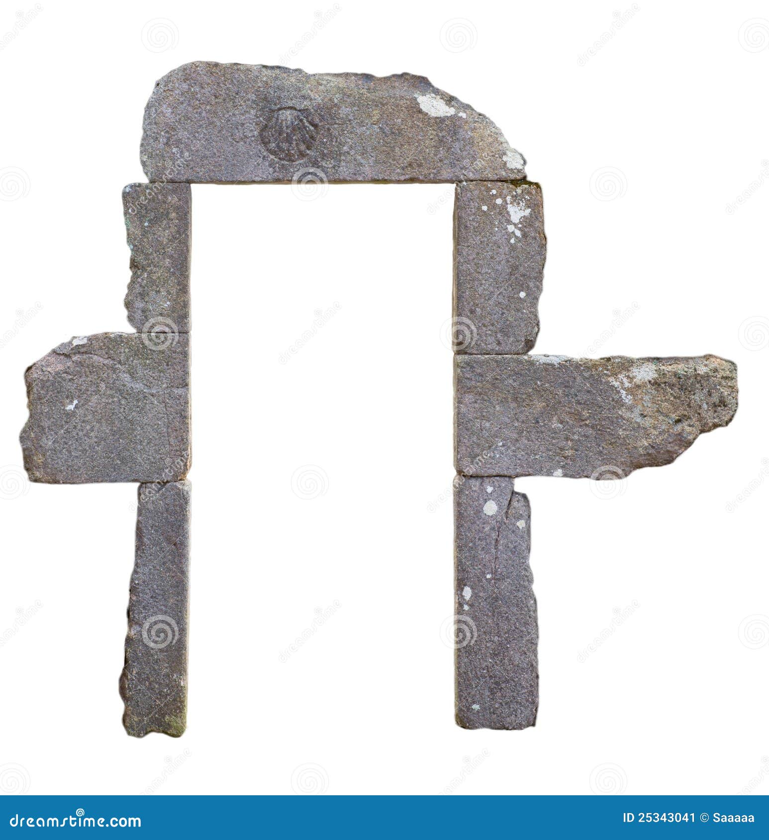 Stone frame stock image. Image of scallop, background - 25343041