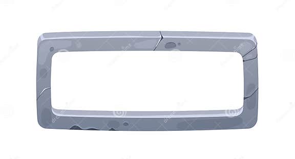 Stone Frame for Gui Design. Metal Rough Element for Game Ui Stock ...