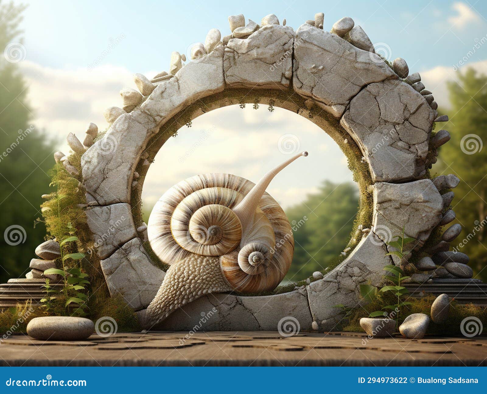 Stone Frame Made with Generative AI Illustration Stock Illustration ...