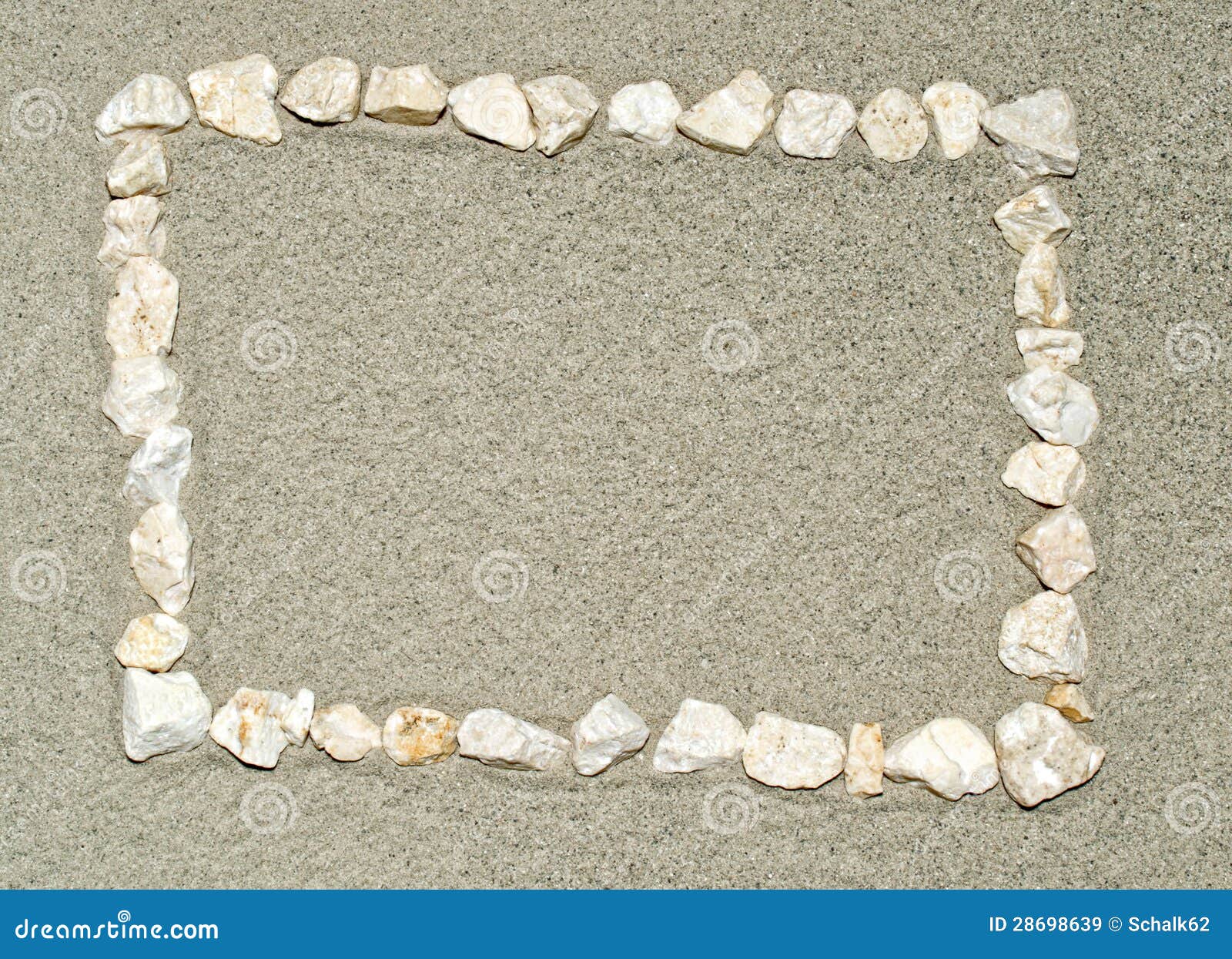 Stone frame on sand stock image. Image of sand, ground - 28698639