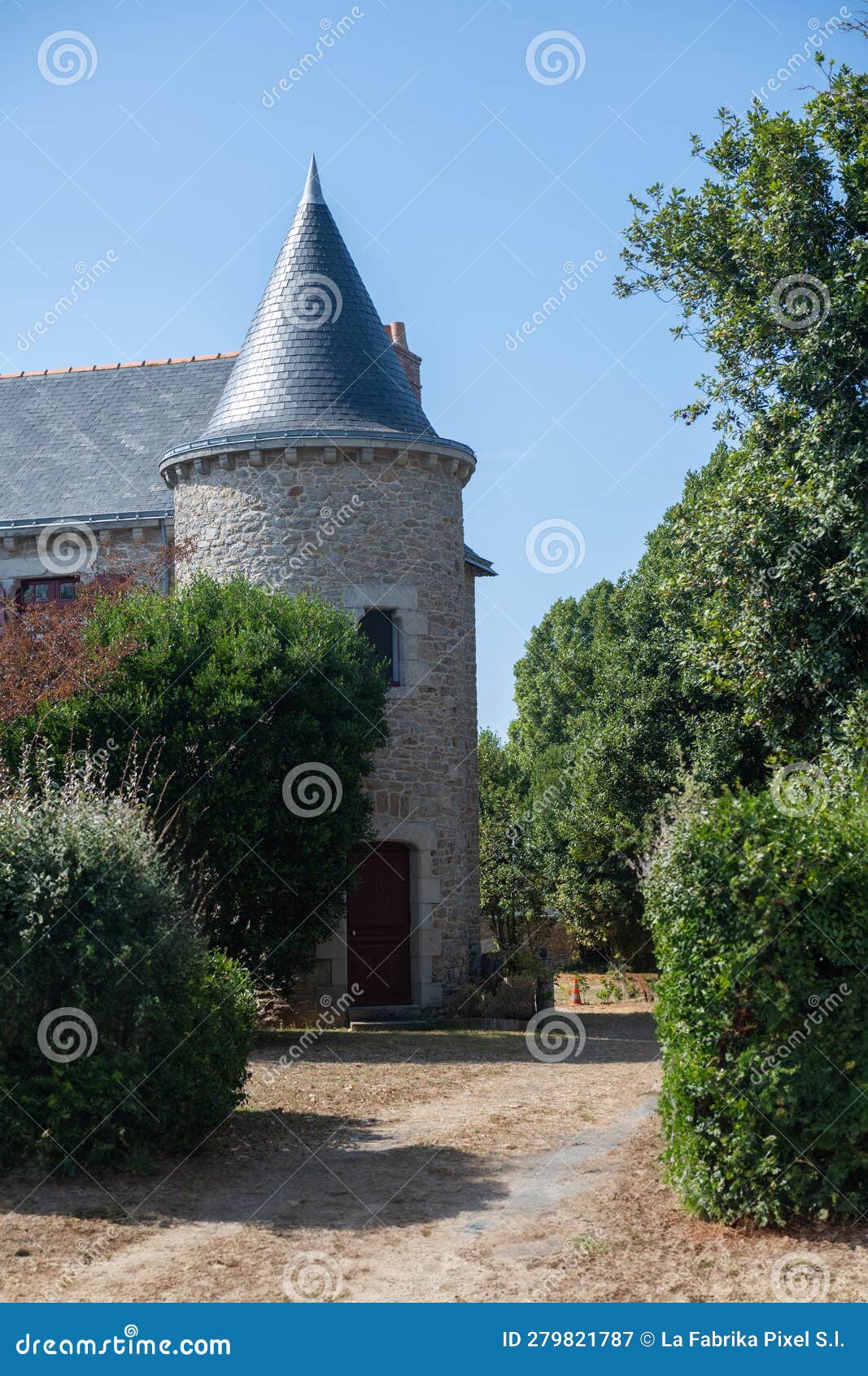 Stone French manor stock image. Image of stone, castle - 279821787