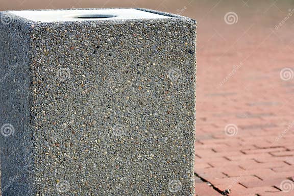 Stone garbage can stock image. Image of texture, closeup - 10789553