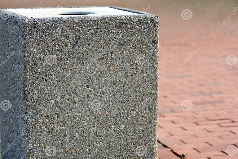 Stone garbage can stock image. Image of texture, closeup - 10789553