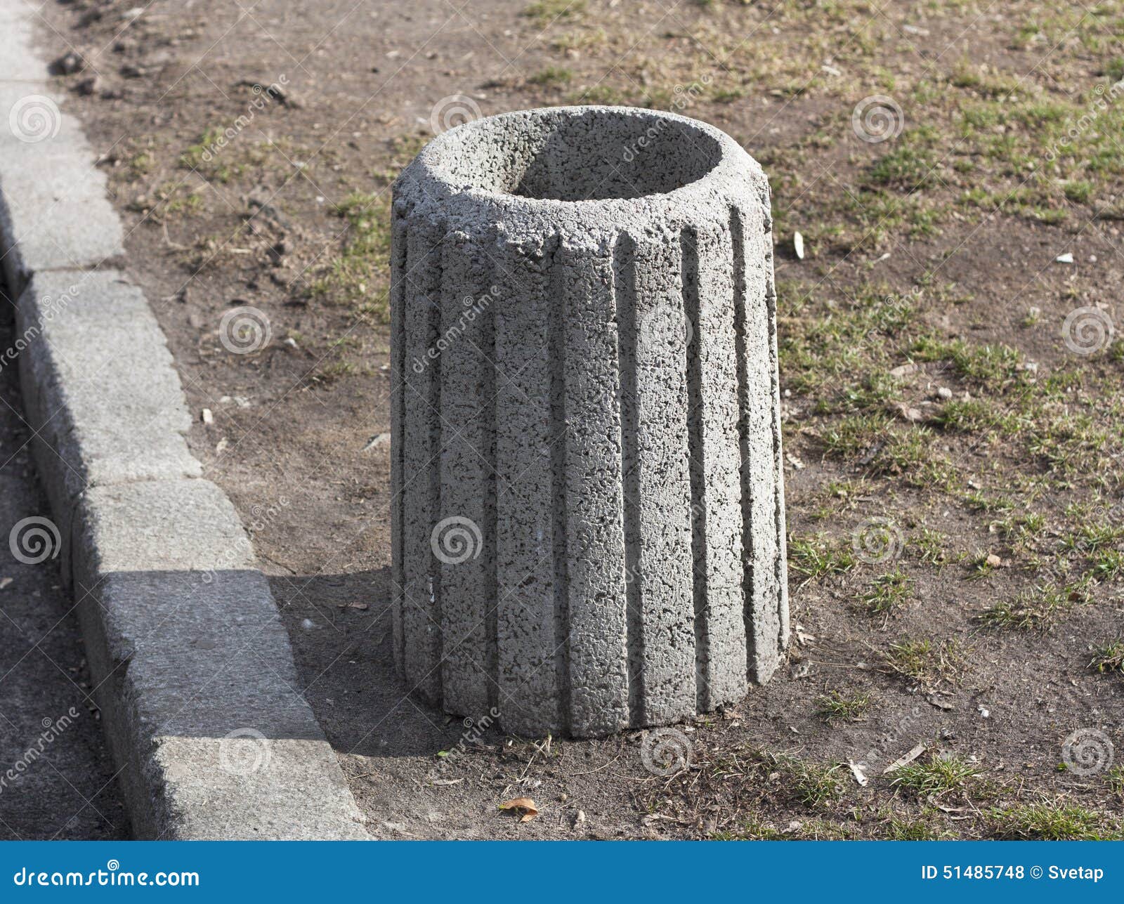 Stone Garbage Trash Container Refuse Bin Stock Photo - Image of garbage ...