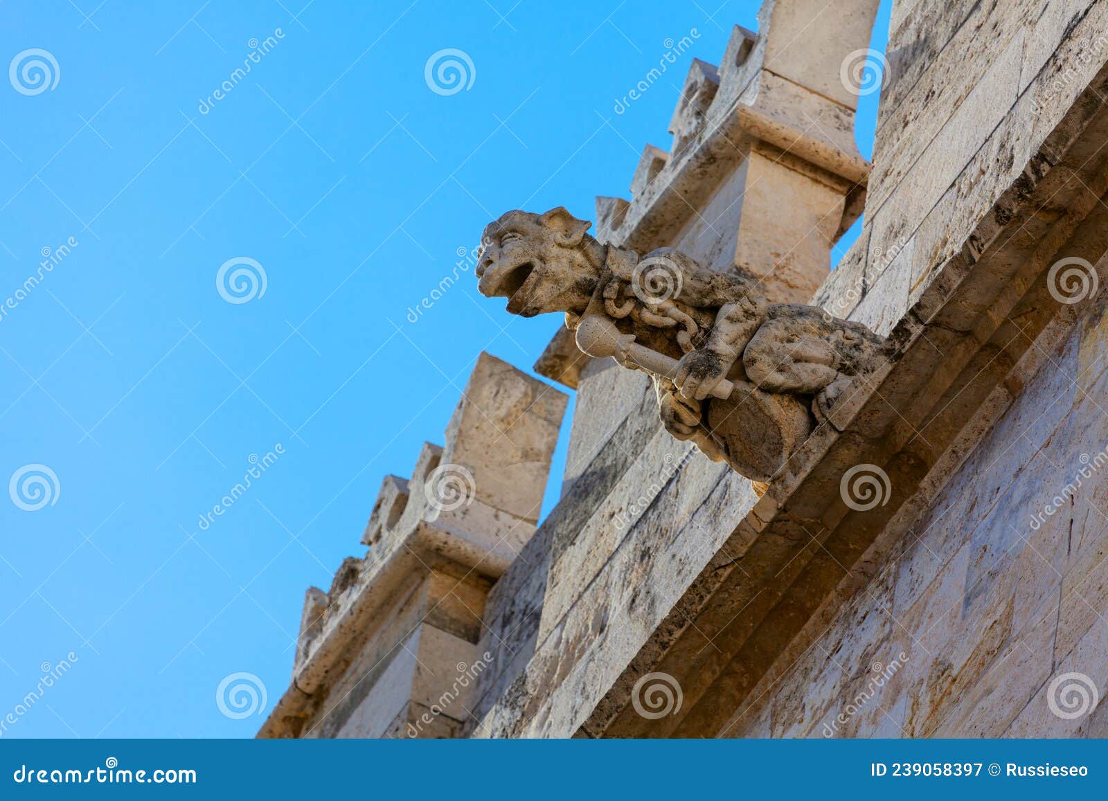 Stone gargoyle stock image. Image of gothic, medieval - 239058397