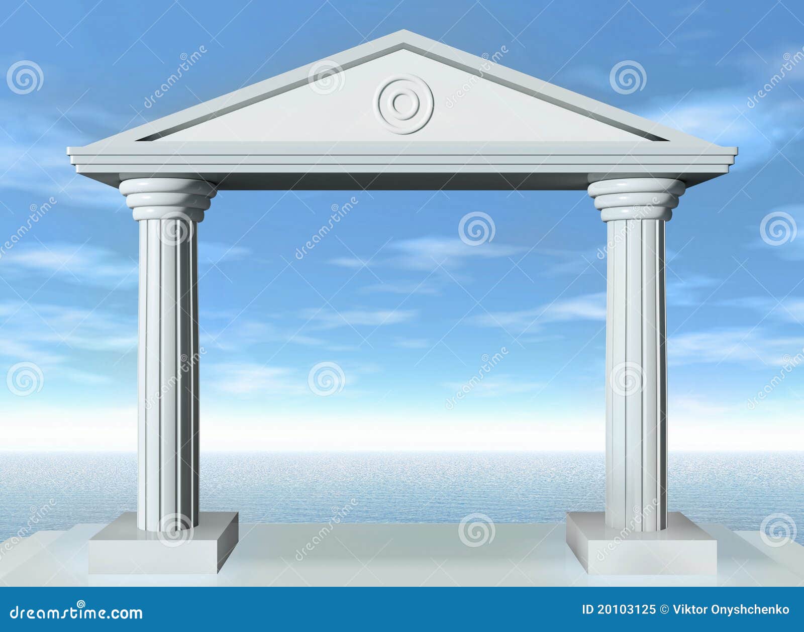 Stone gate stock illustration. Illustration of gate, white - 20103125