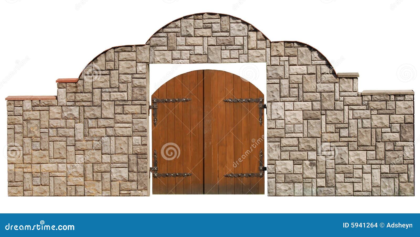 Stone_gate stock photo. Image of outdoors, protected, isolate - 5941264