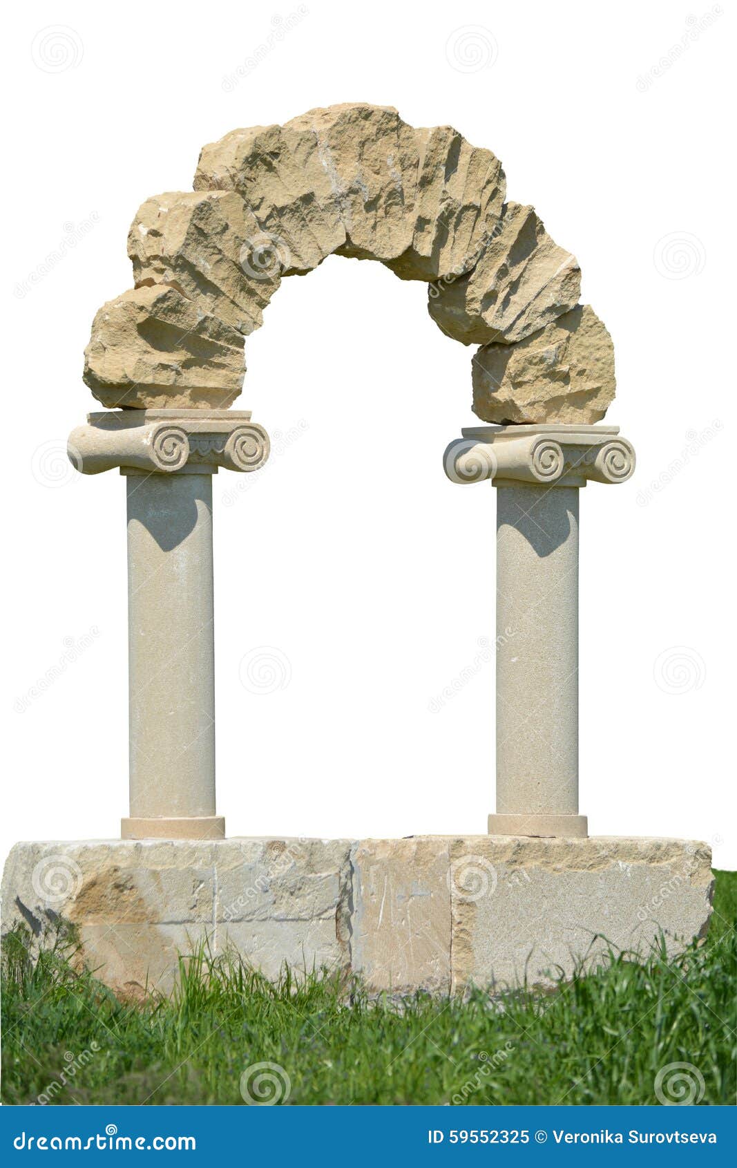 Stone gate stock image. Image of architectural, isolated - 59552325