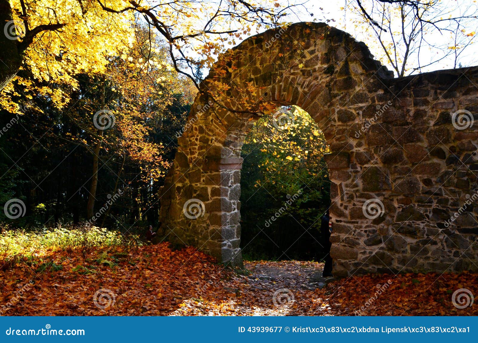 Stone Gate stock image. Image of medieval, gateway, autumn - 43939677