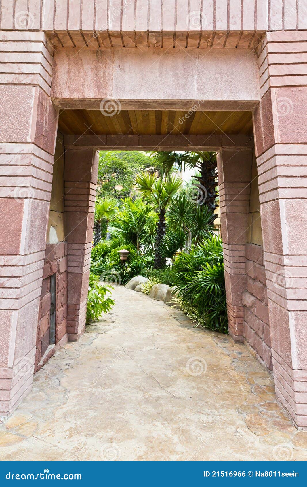Stone gate entrance. stock photo. Image of pals, castle - 21516966