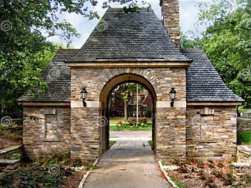 Stone gatehouse stock photo. Image of concrete, entrance - 1189148