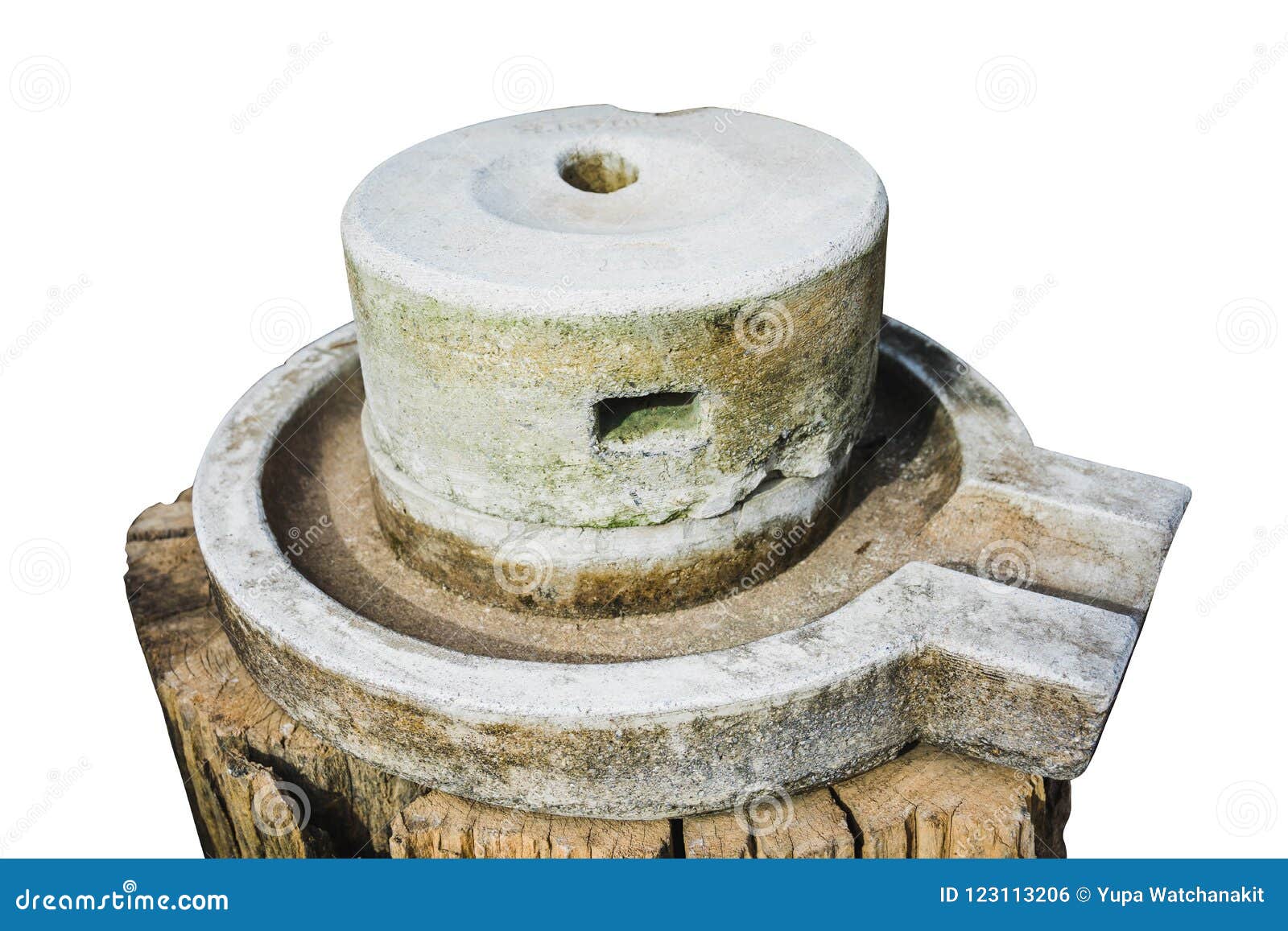Stone Grain Hand Grinding Millstones. Stock Photo - Image of millstone ...