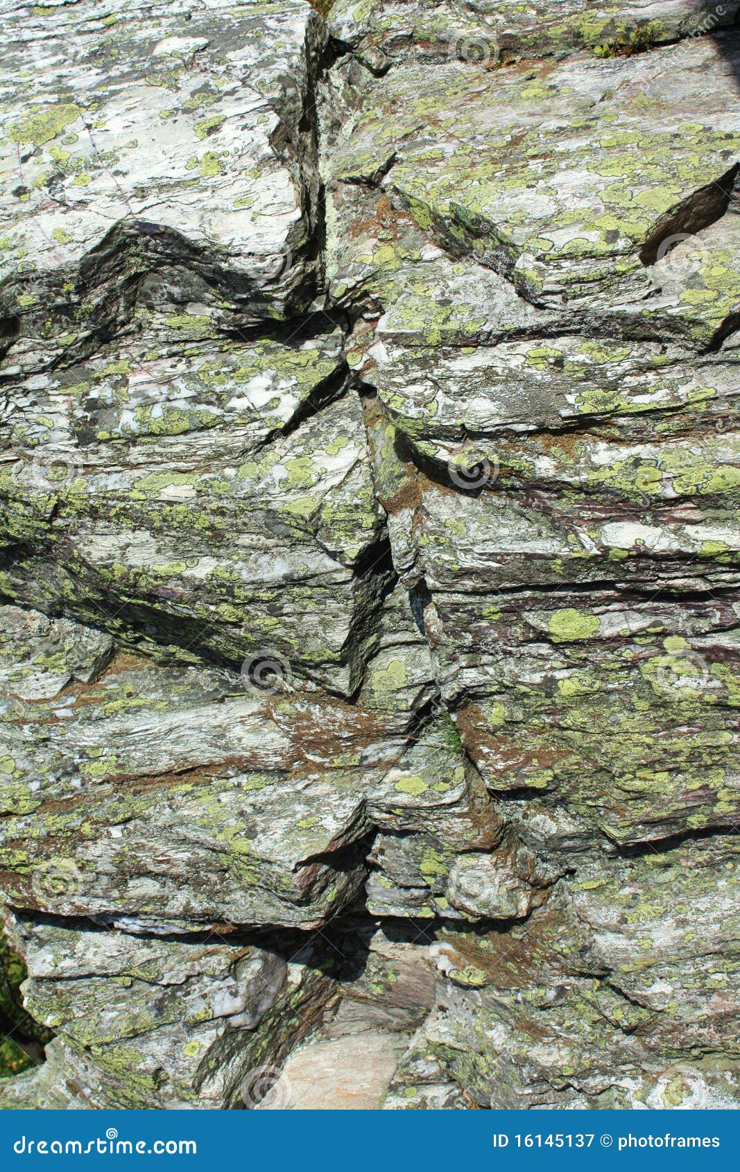 Stone Granite Chunks Moss Background Stock Image - Image of detail ...