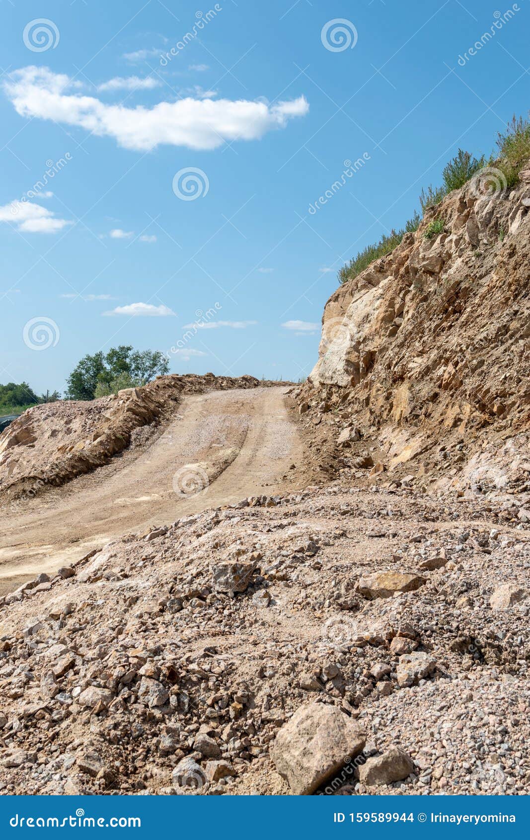 Stone Granite Quarry. Rock Texture Background Stock Photo - Image of ...