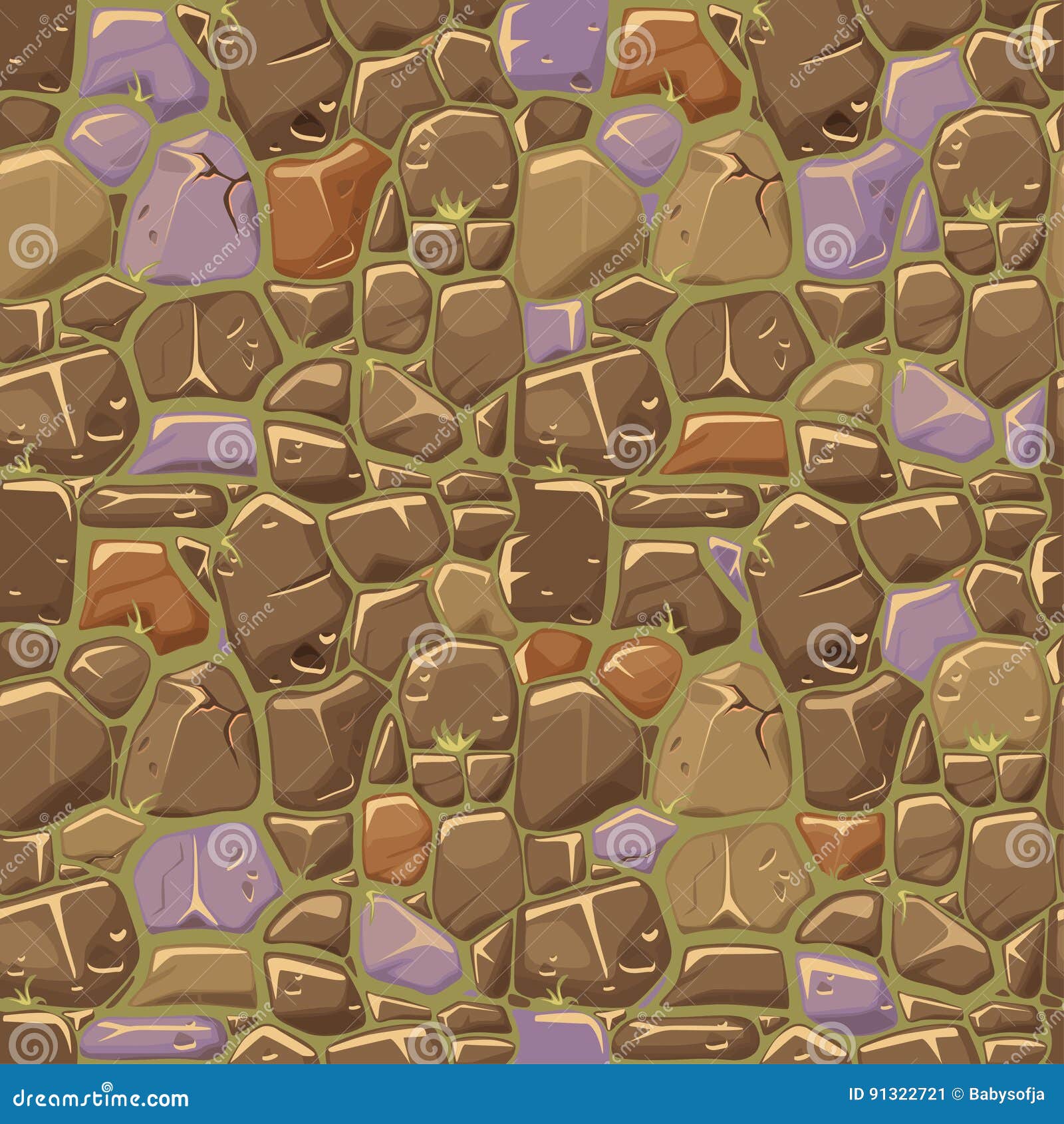 Stone on Grass Texture Seamless Background Stock Vector - Illustration ...