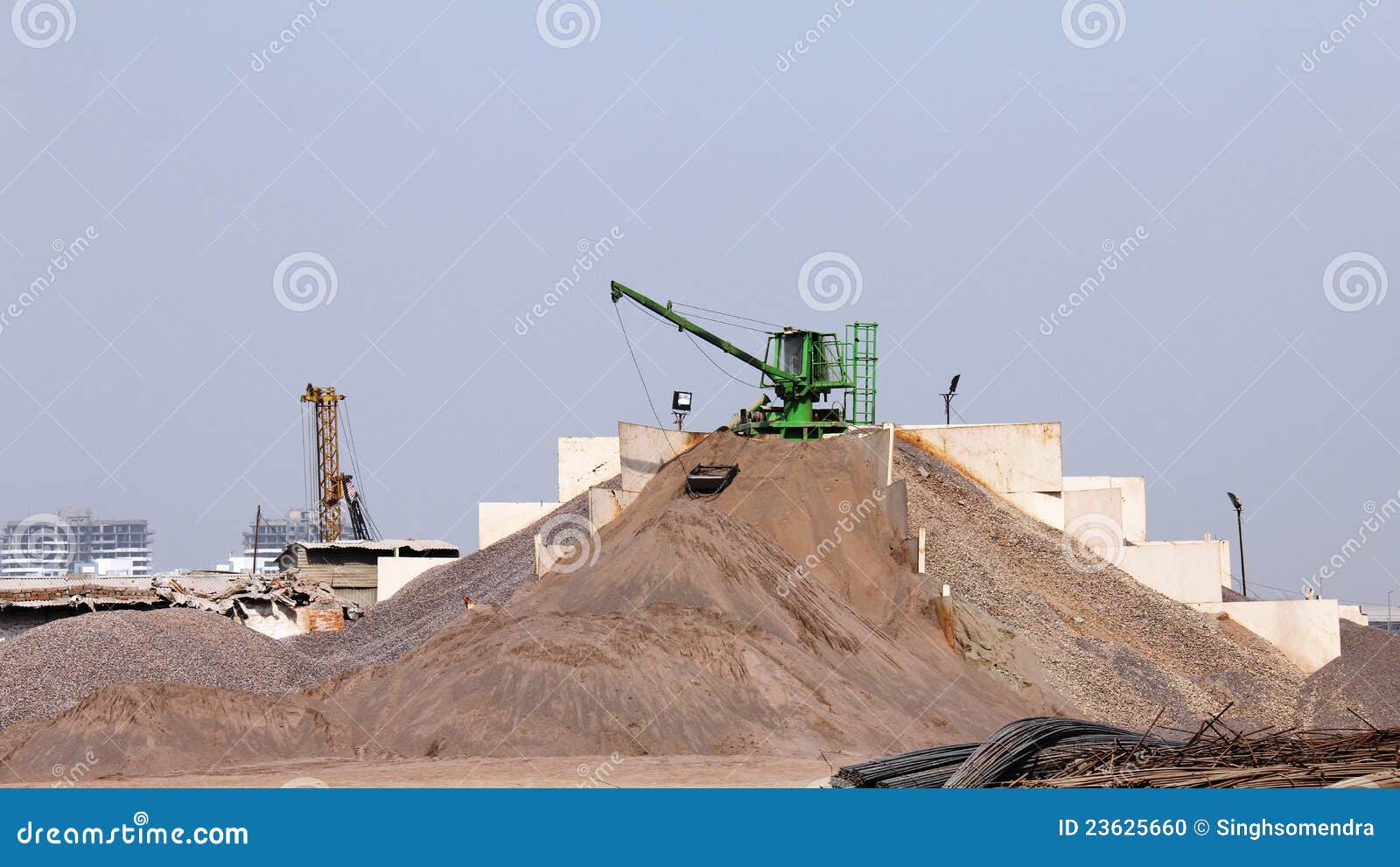 Stone/gravel Crusher Machine Stock Photo - Image of blue, industry ...