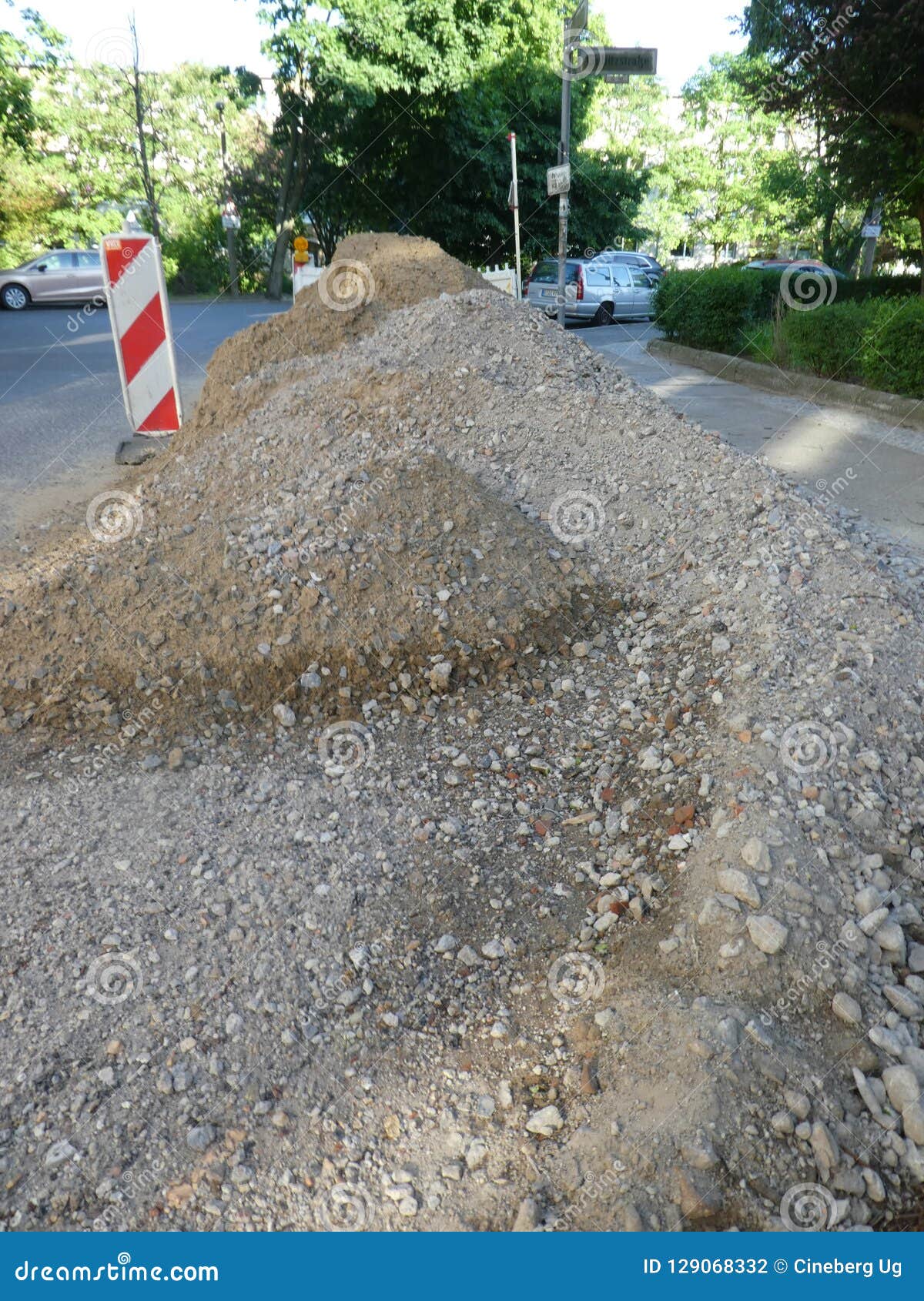 Gravel pile stock photo. Image of heap, footpath, asphalt - 129068332