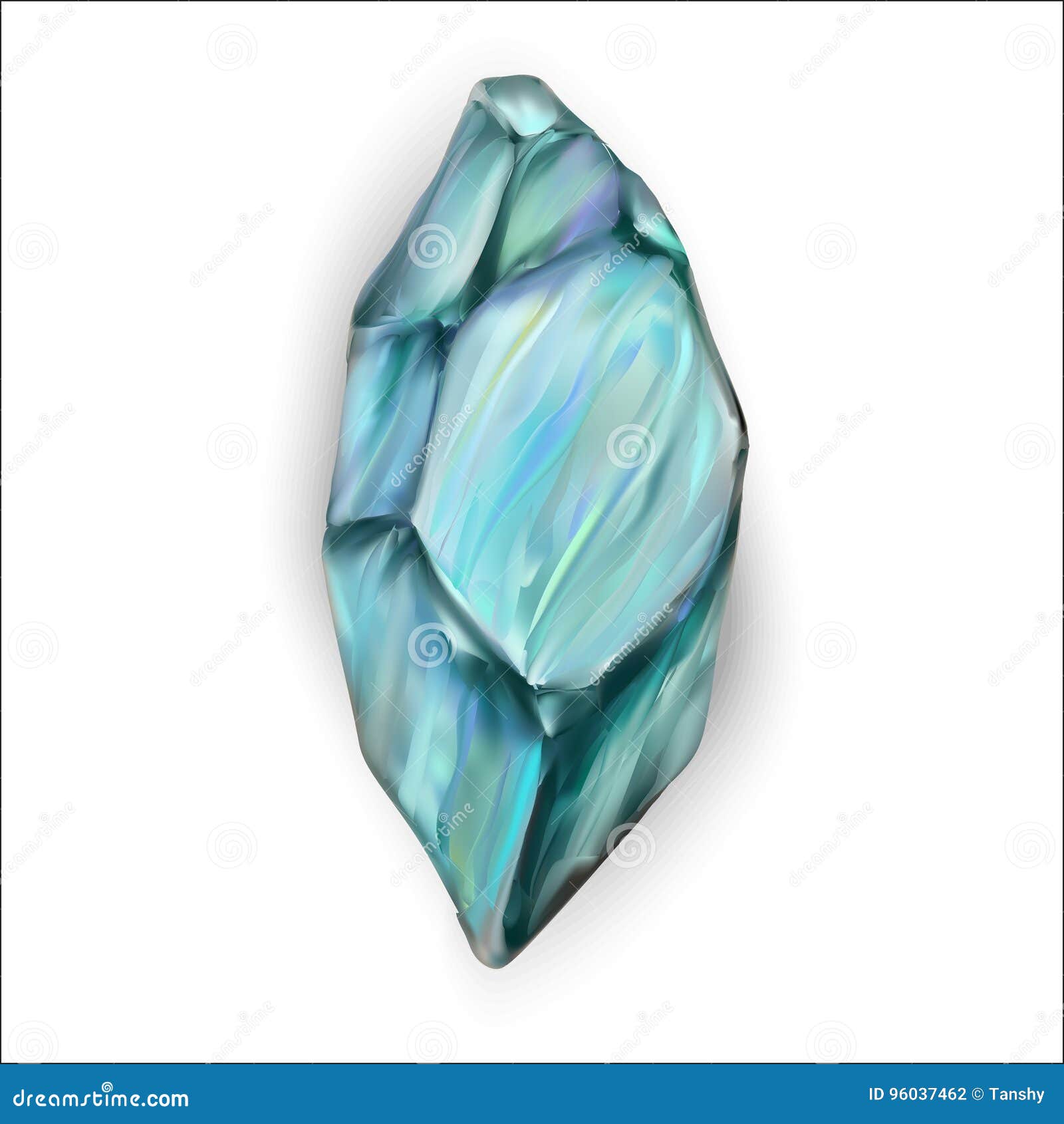 Stone, Green Topaz Crystal Vector Stock Vector - Illustration of design ...