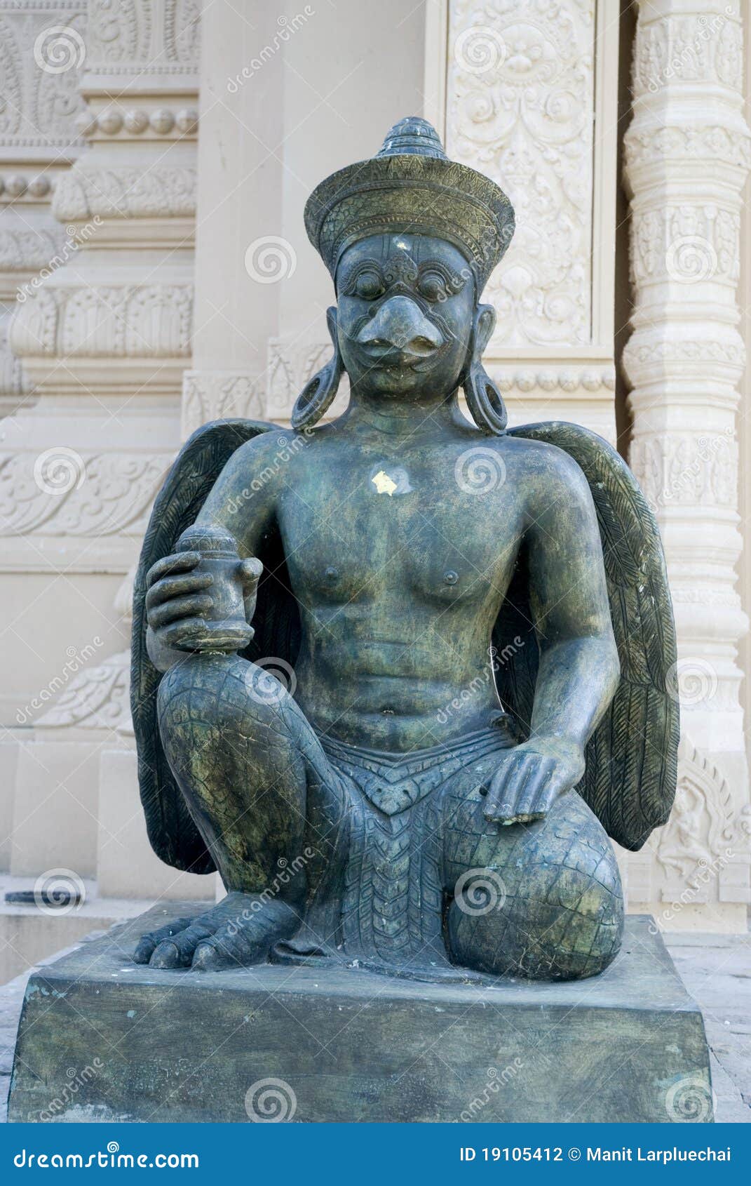 Stone Guardians in Thai Temple . Stock Photo - Image of guard, ancient ...