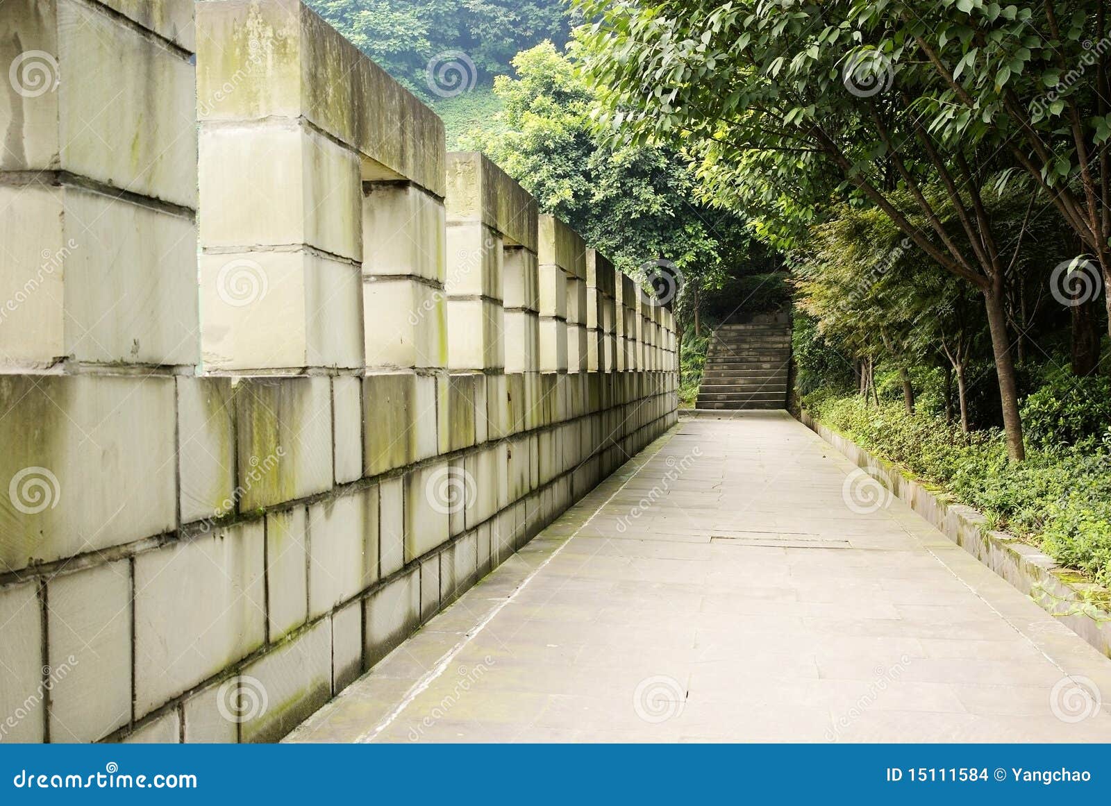 Stone guardrail stock photo. Image of garden, summer - 15111584