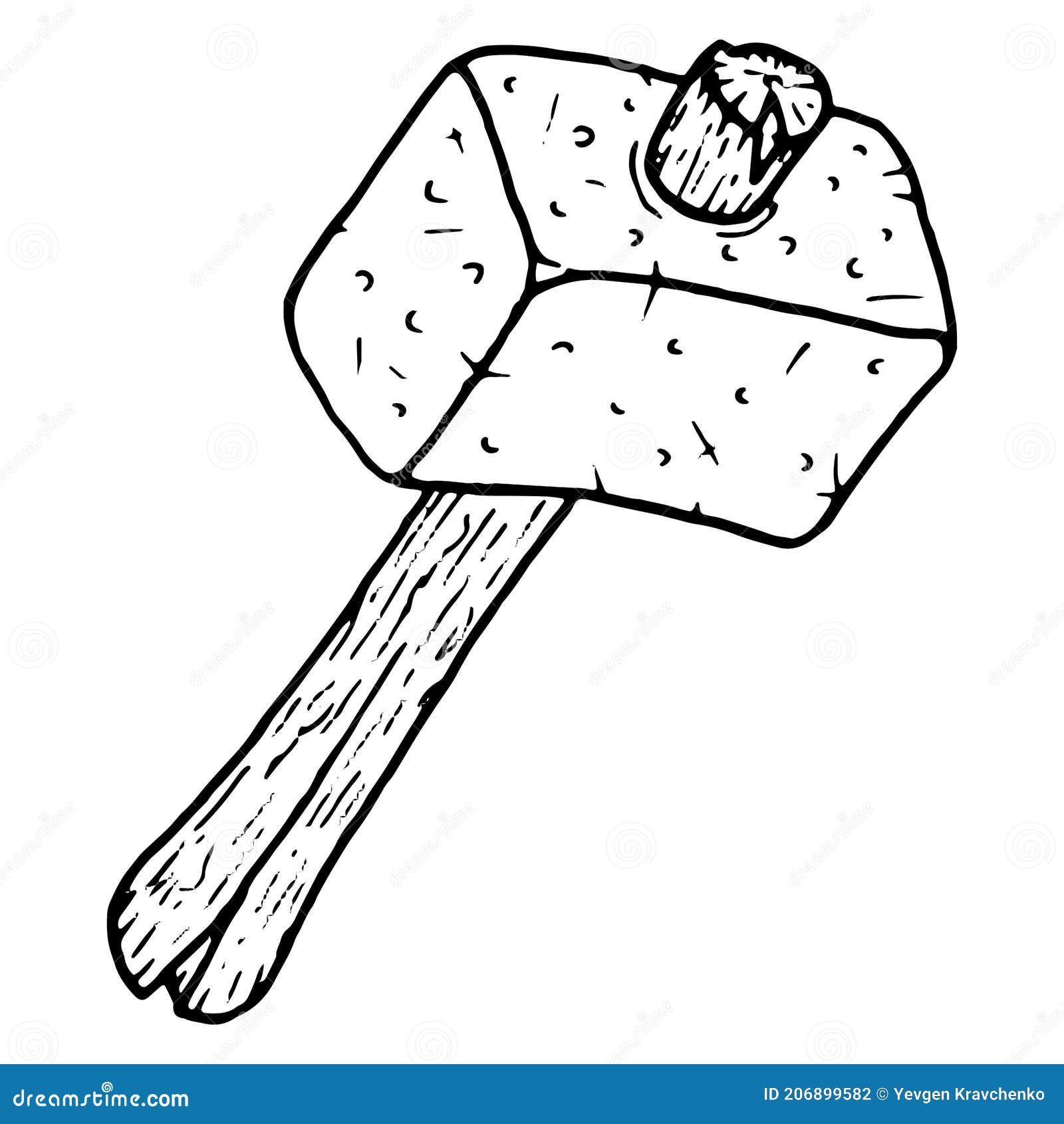 Stone Hammer Icon. Vector Stone Tool Stock Vector - Illustration of ...