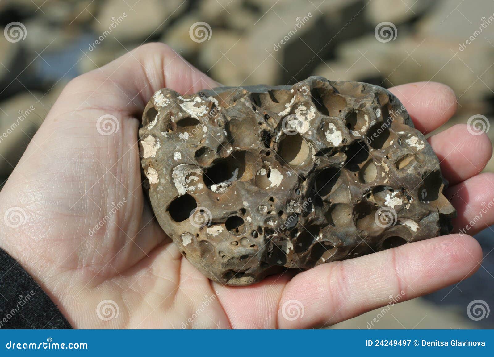 Stone in hand stock image. Image of conflict, thumb, hand - 24249497